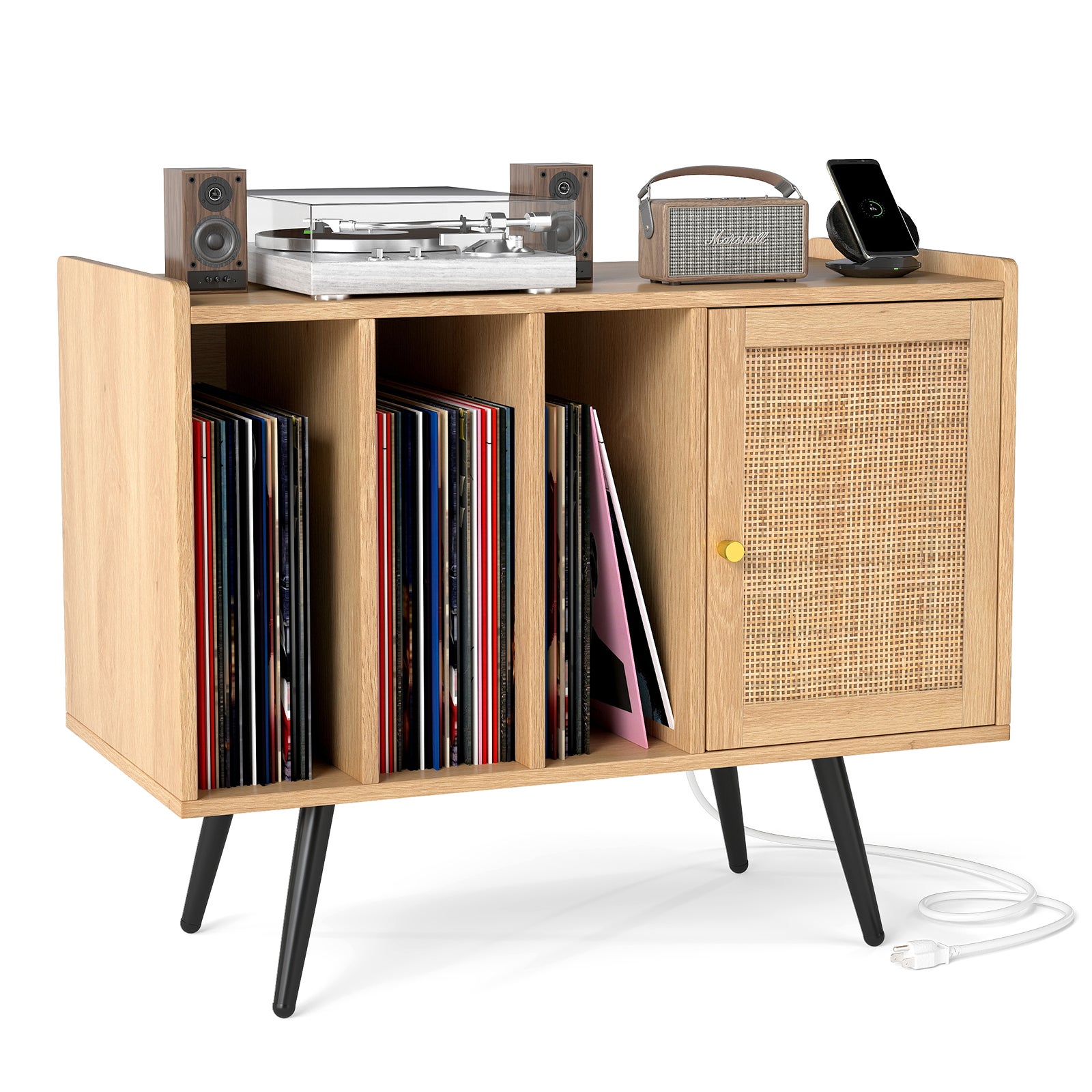Buffet pour Tourne-disque avec Station de Charge pour 220 Albums ...