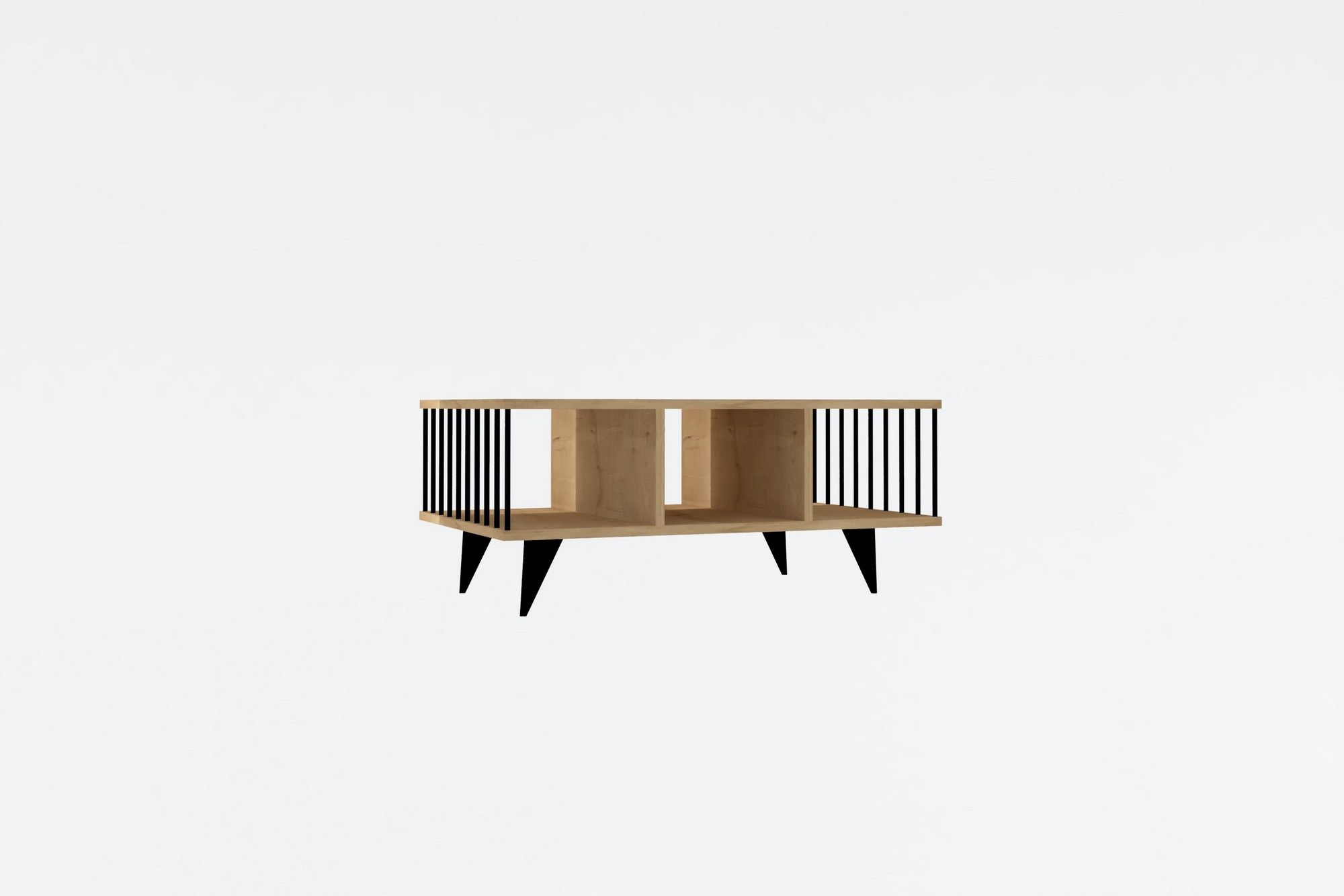 Table basse Rodas 90x60cm Chêne clair et Noir | Leroy Merlin