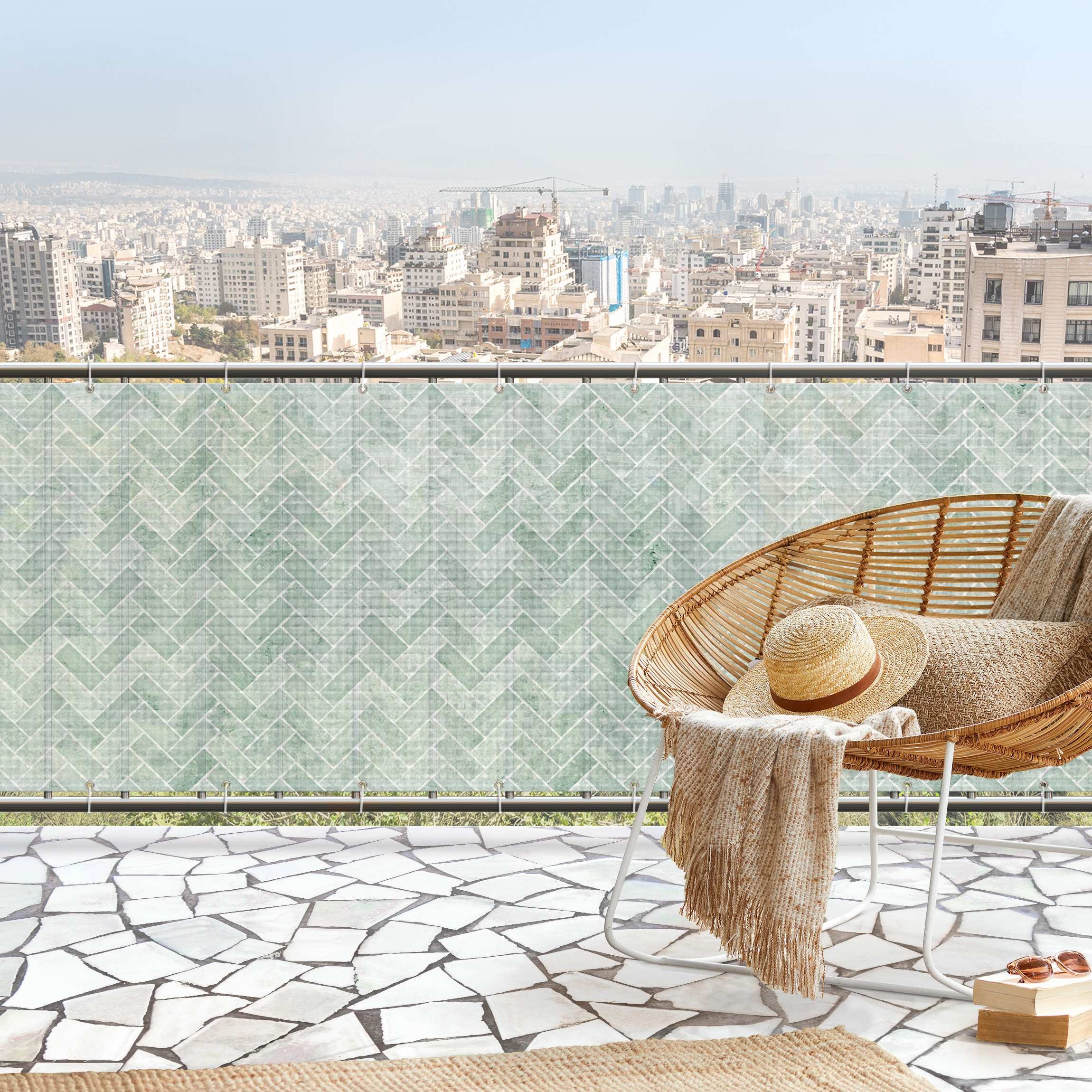 Brise vue brise vent balcon appartement jardin vert H.0,5 x L.7 M avec ... Brise vue brise vent balcon appartement jardin vert H.0,5 x L.7 M avec ...