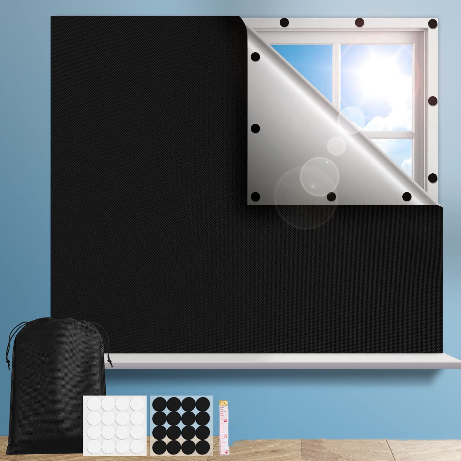 Rideaux occultants de voyage portables, rideaux découpables auto ...