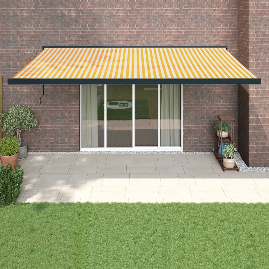 Toldo retráctil| Toldo exterior | Toldo de lona aluminio y tela ...
