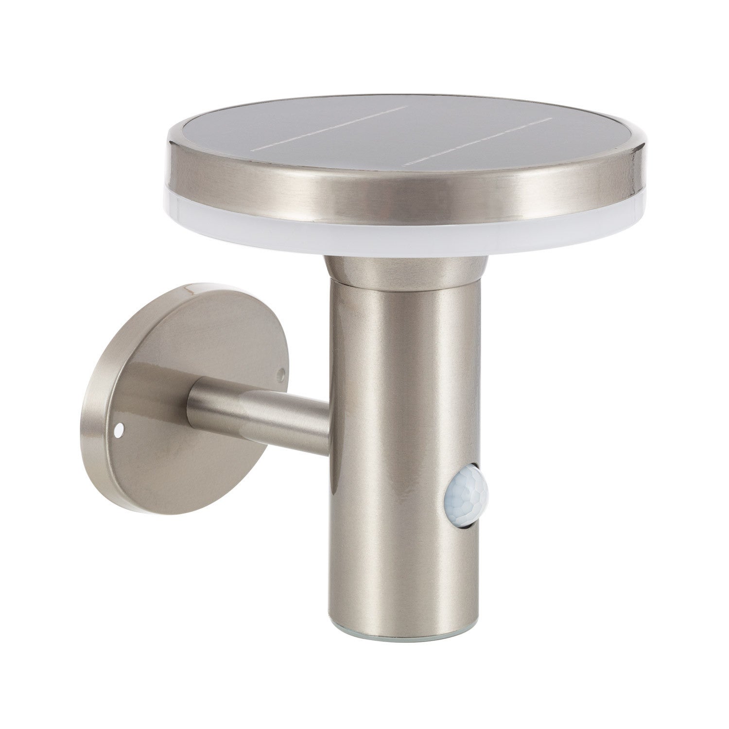 Ledkia Aplique de Pared Exterior Solar LED Helios Inox con Detector de ...