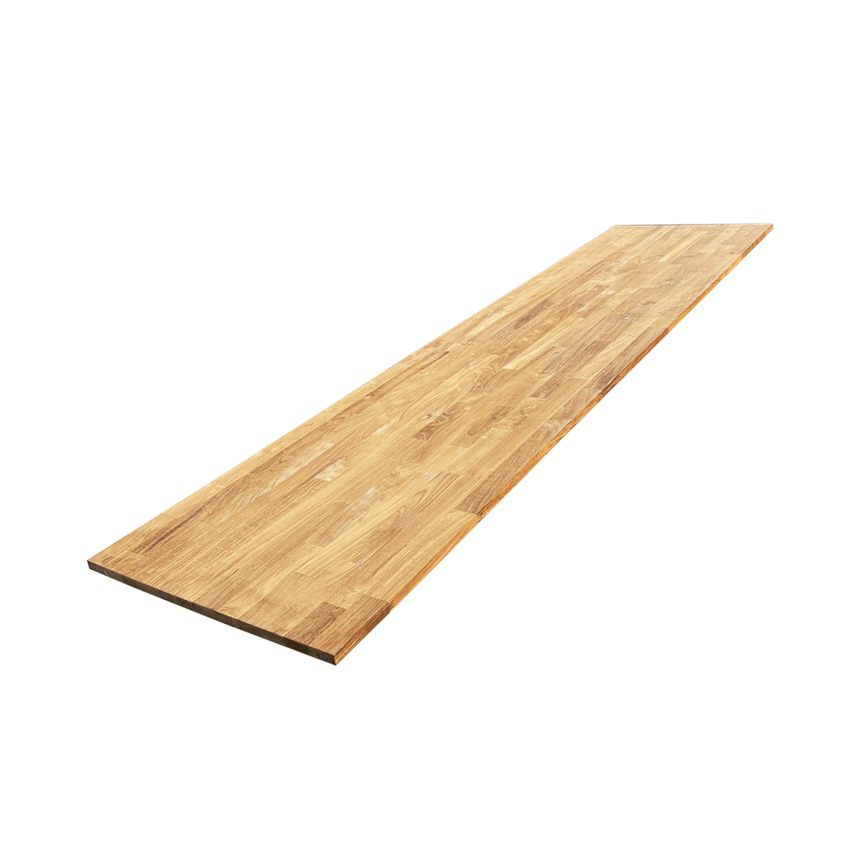 Tablette Teck Massif Abouté, L.250 cm x l.60 cm, Ep.18 mm | Leroy Merlin