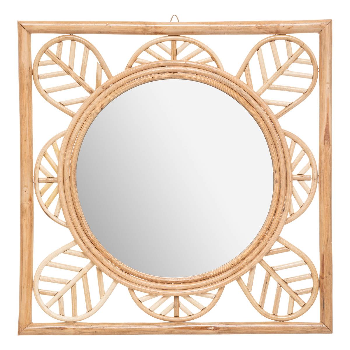 Miroir "Aoni" - rotin - 52x52 cm - Atmosphera créateur d'intérieur ...