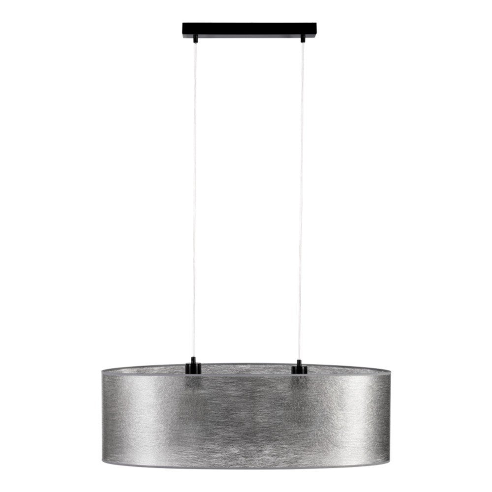 Nevoa Lampe Suspendue 2xE27 Max.40W Métal Noir/Câble PVC Transparent ...