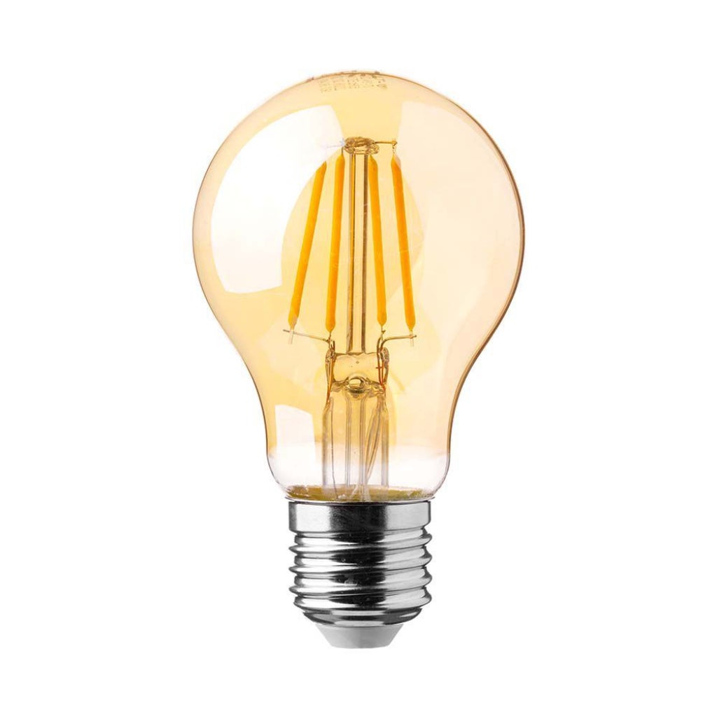 Ampoule LED E27 12W 110LM/W A70 Filament Ambre 2200K | Leroy Merlin