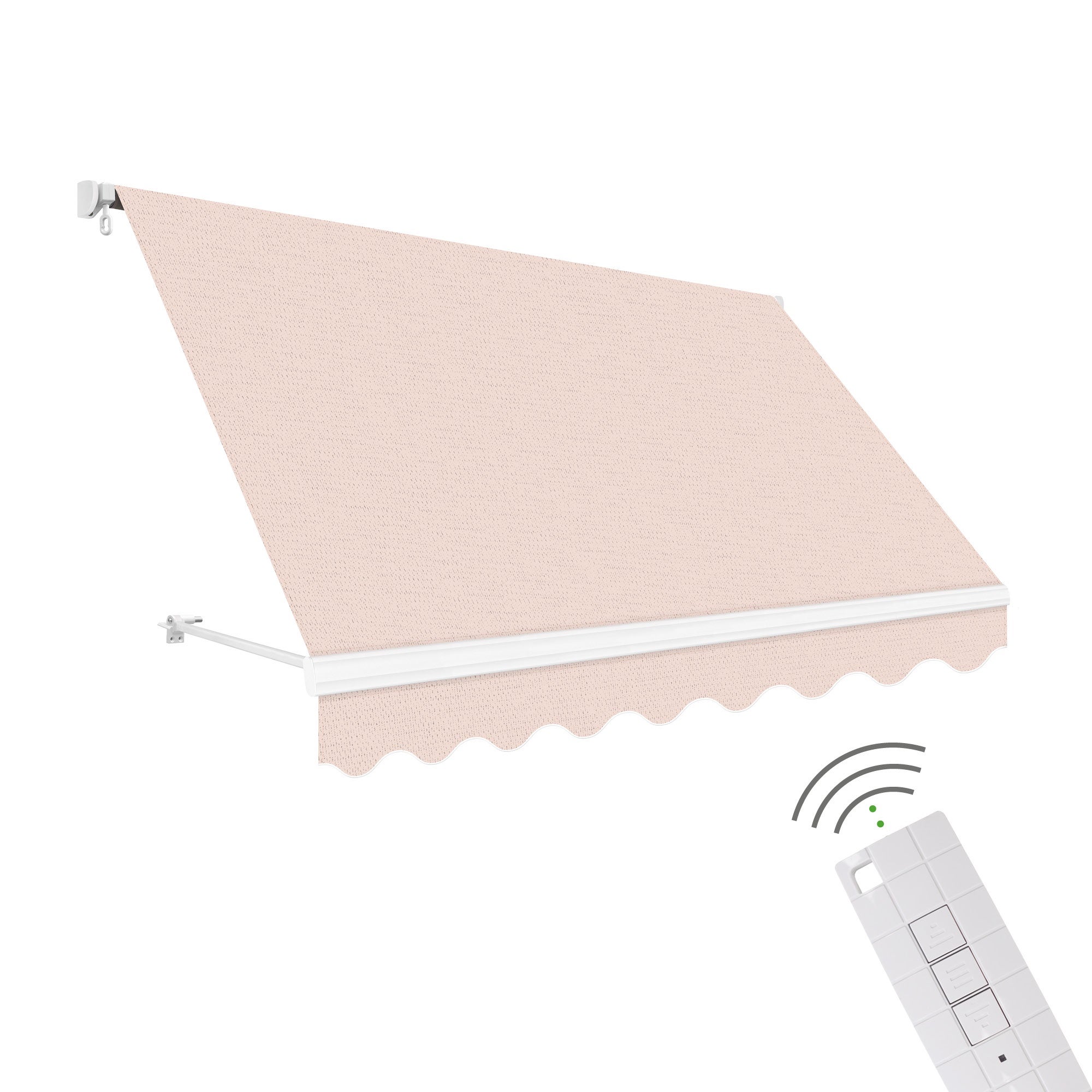 Store banne motorisé 3x2,5m Sable – Support pour toit/mur – Ancrage à ...