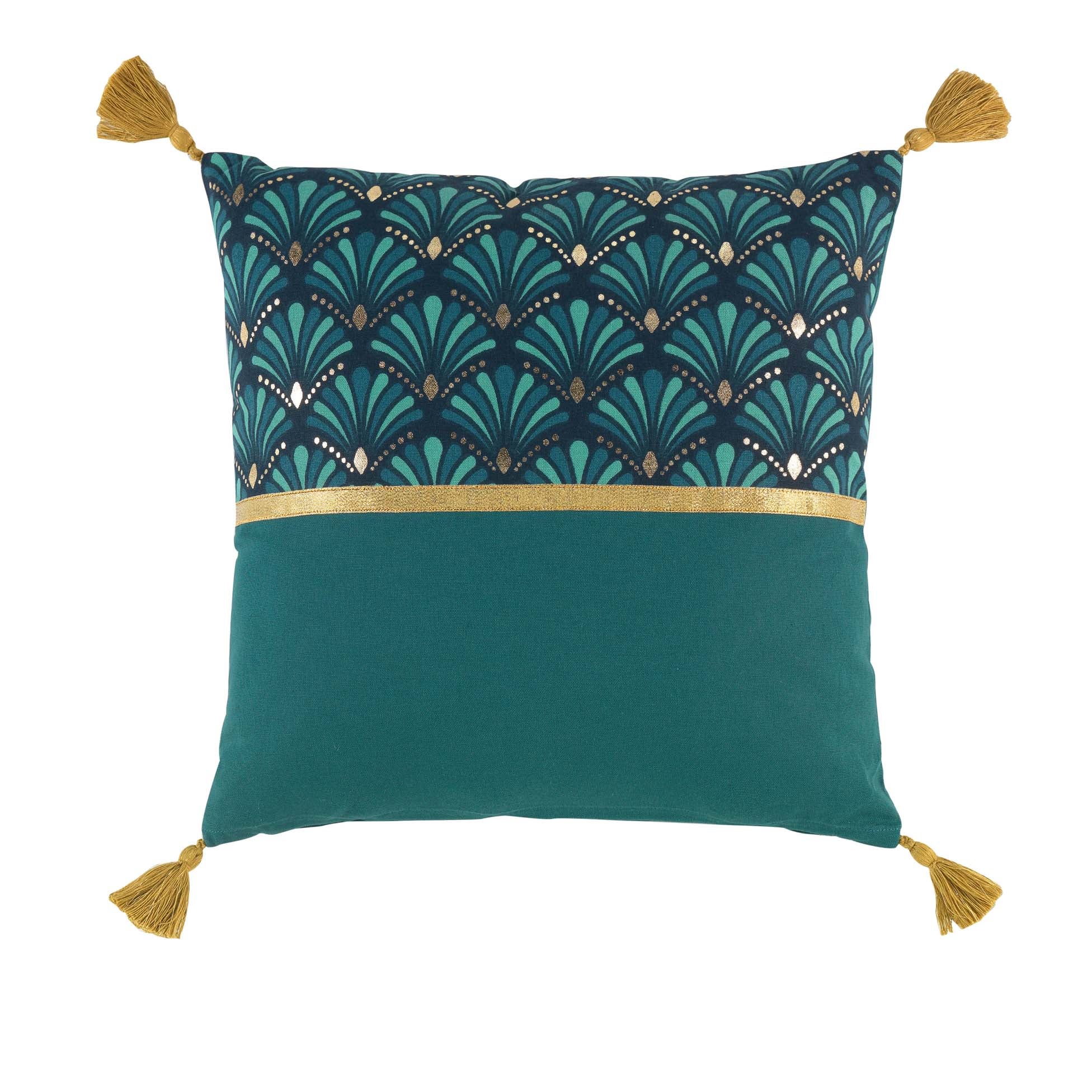 Coussin 40x40cm Metallise Art-Chic Bleu | Leroy Merlin