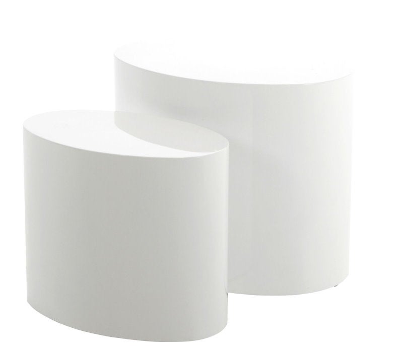 Mica Table d'angle 2 pièces, blanc brillant. | Leroy Merlin