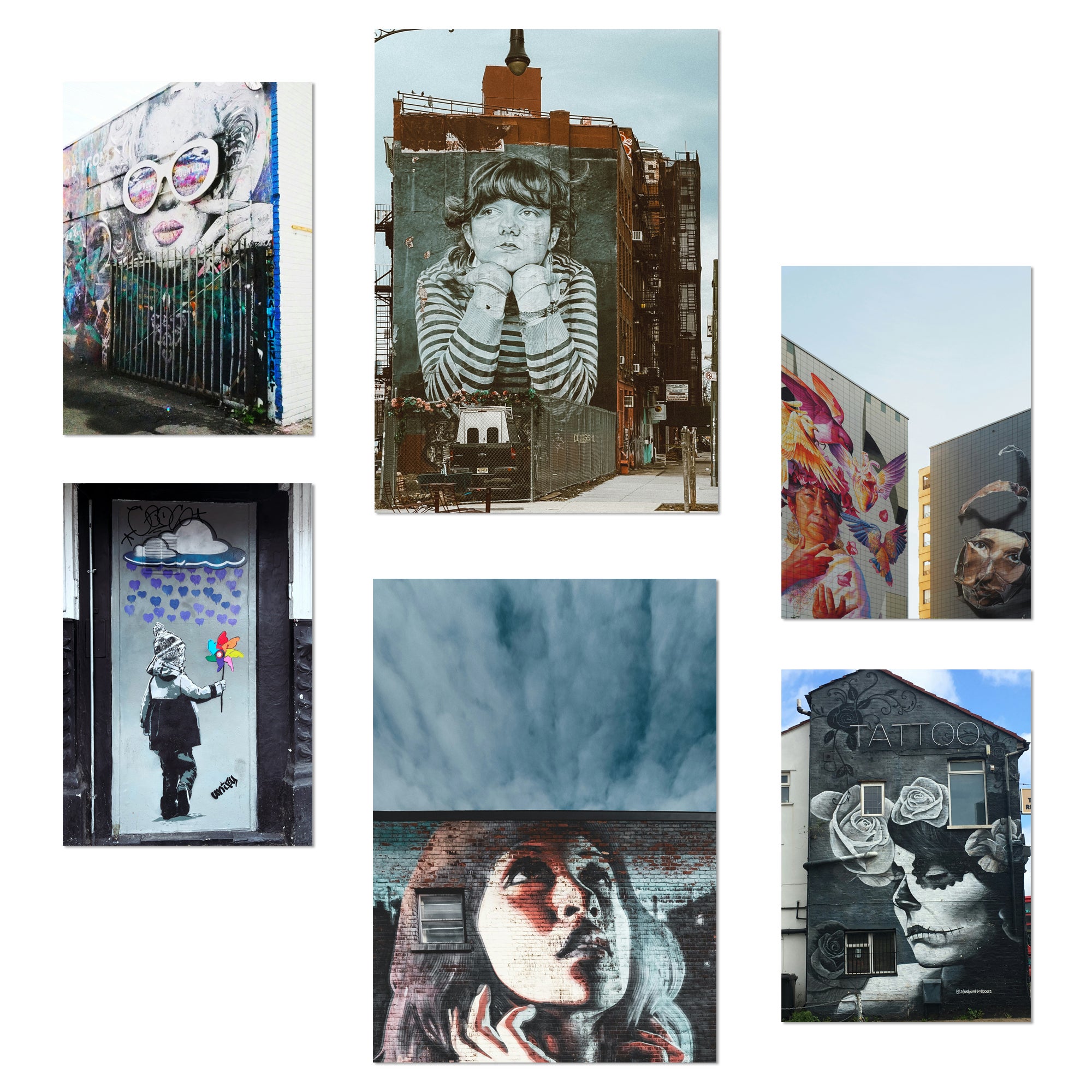 Nacnic Lot De 6 Affiches Graffiti Urbain Art De Rue | Leroy Merlin