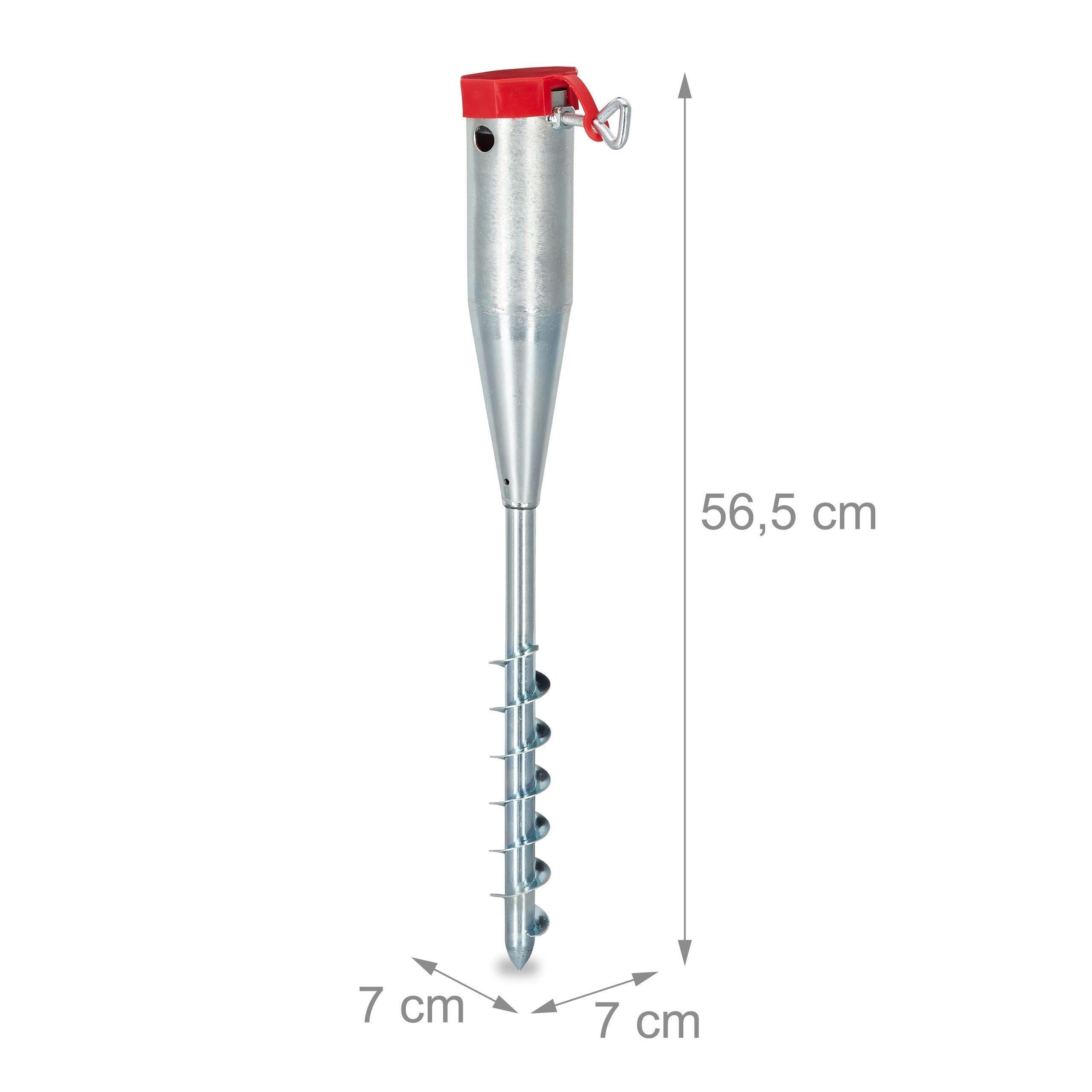 Douille pied de sol pied de parasol 25-55 mm acier galvanisé argenté 13 ...