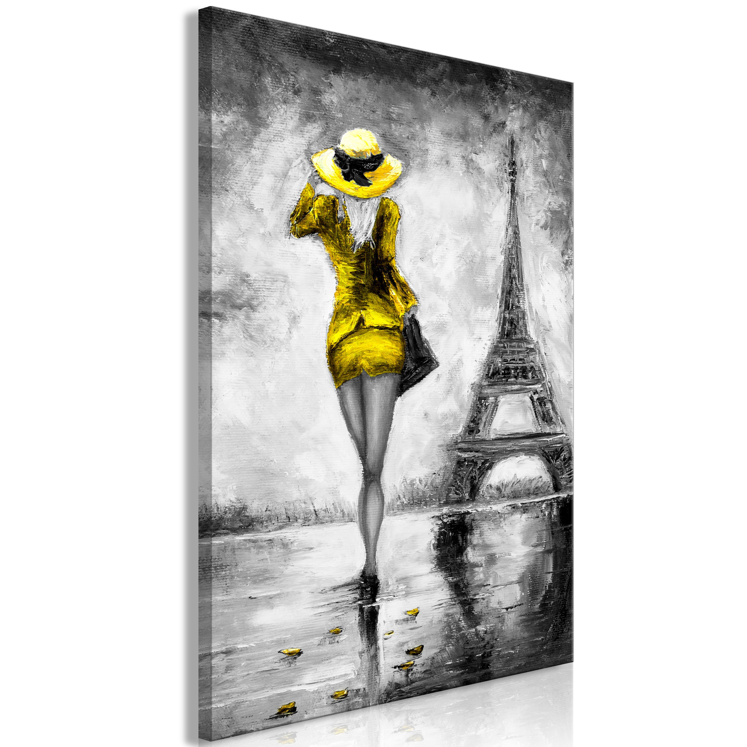 Tableau - Parisian Woman (1 Part) Vertical Yellow [60x90] | Leroy Merlin