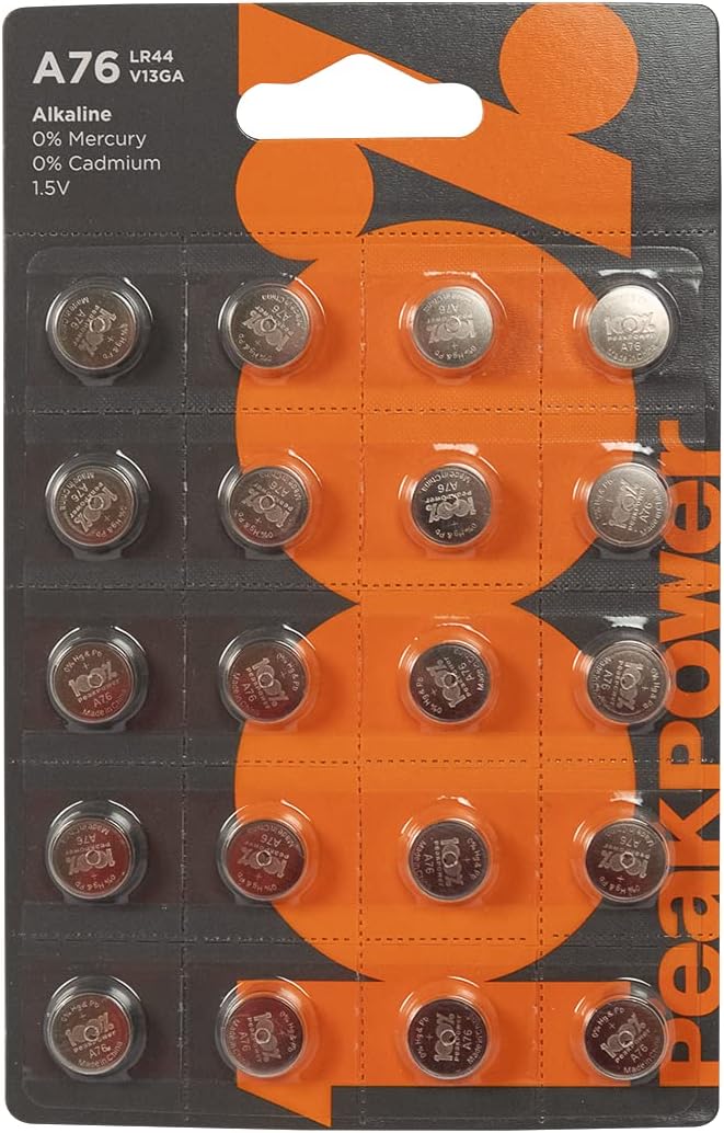 Piles LR44 Bouton - AG13 - Lot de 20 | 100% PeakPower | Batteries ...