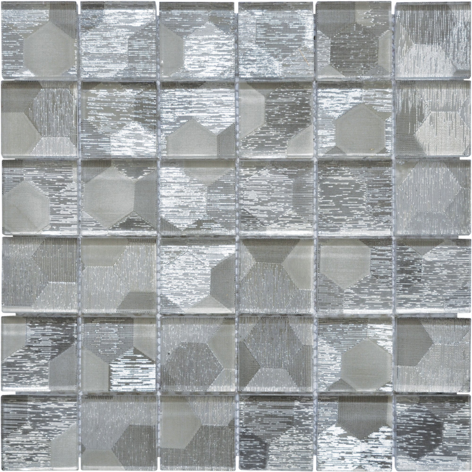 MOSAIQUE SELECT HEXA ARGENT 1 PLAQUE 30 x 30 CM CASA LINEA | Leroy Merlin