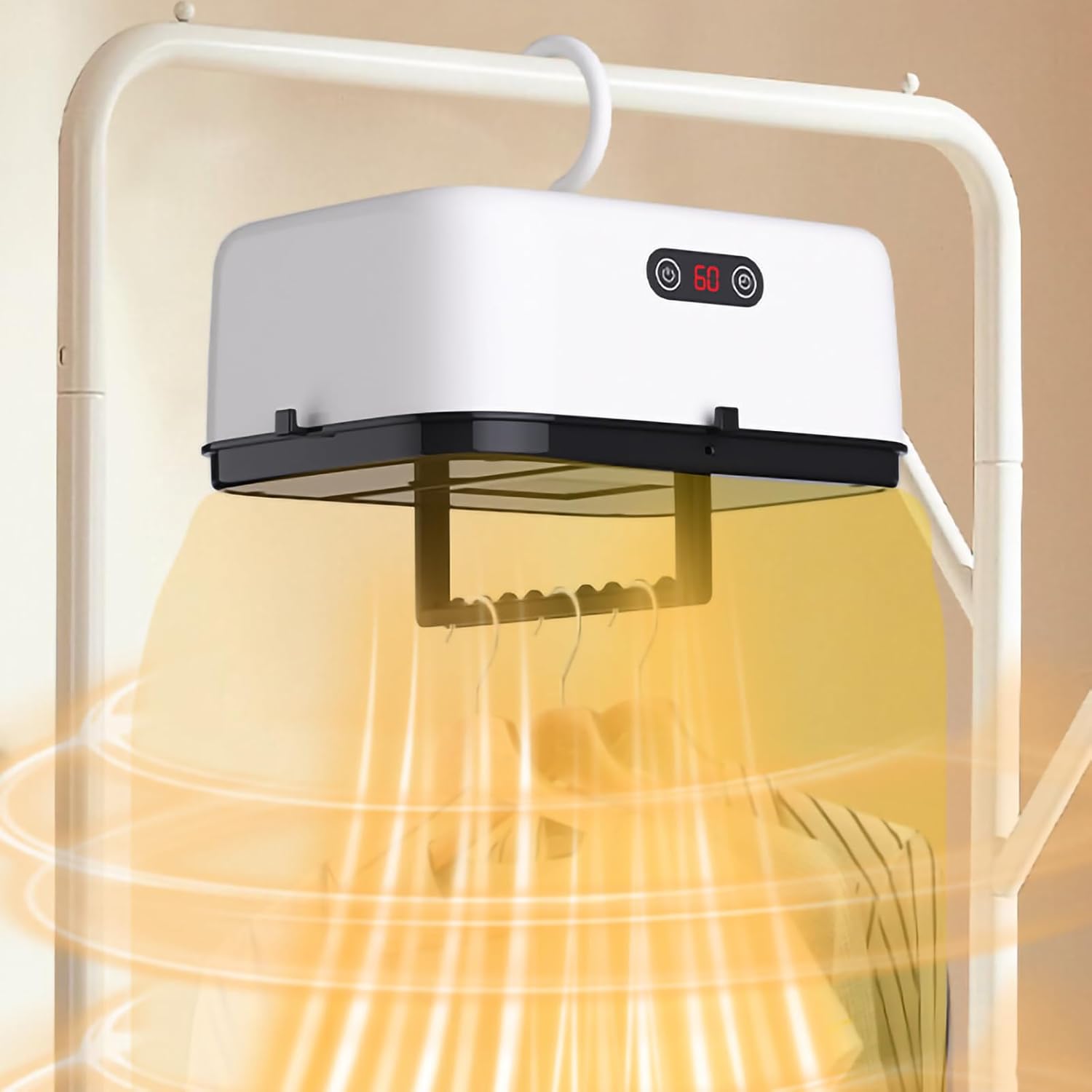 Blanc,Sèche-Linge Portable 600 W, sèche-Linge Pliable avec télécommande ...