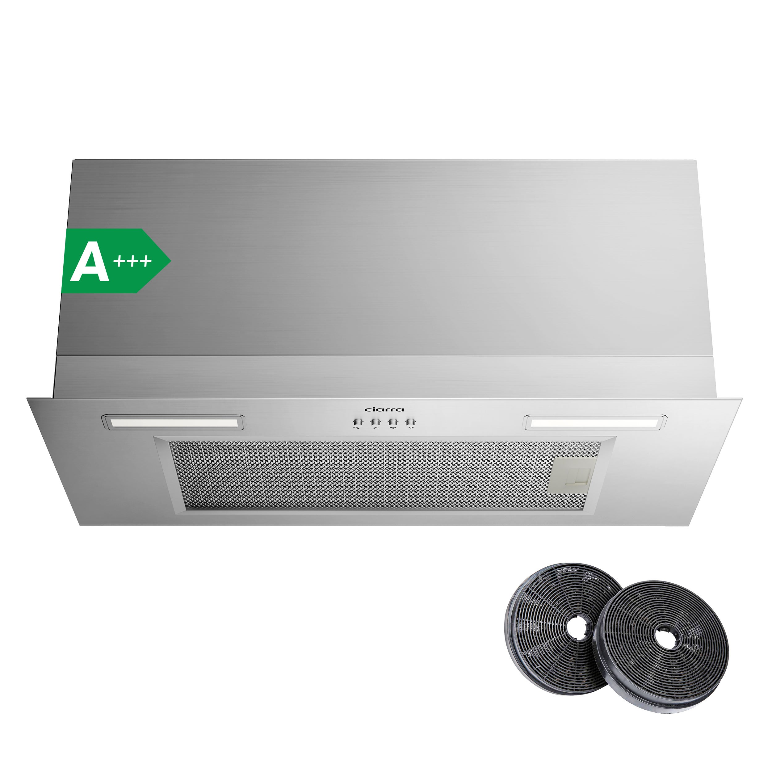 CIARRA Cappa incasso 60cm 650m3/h Classe A+++ 3 Velocità Ricircolo o ...