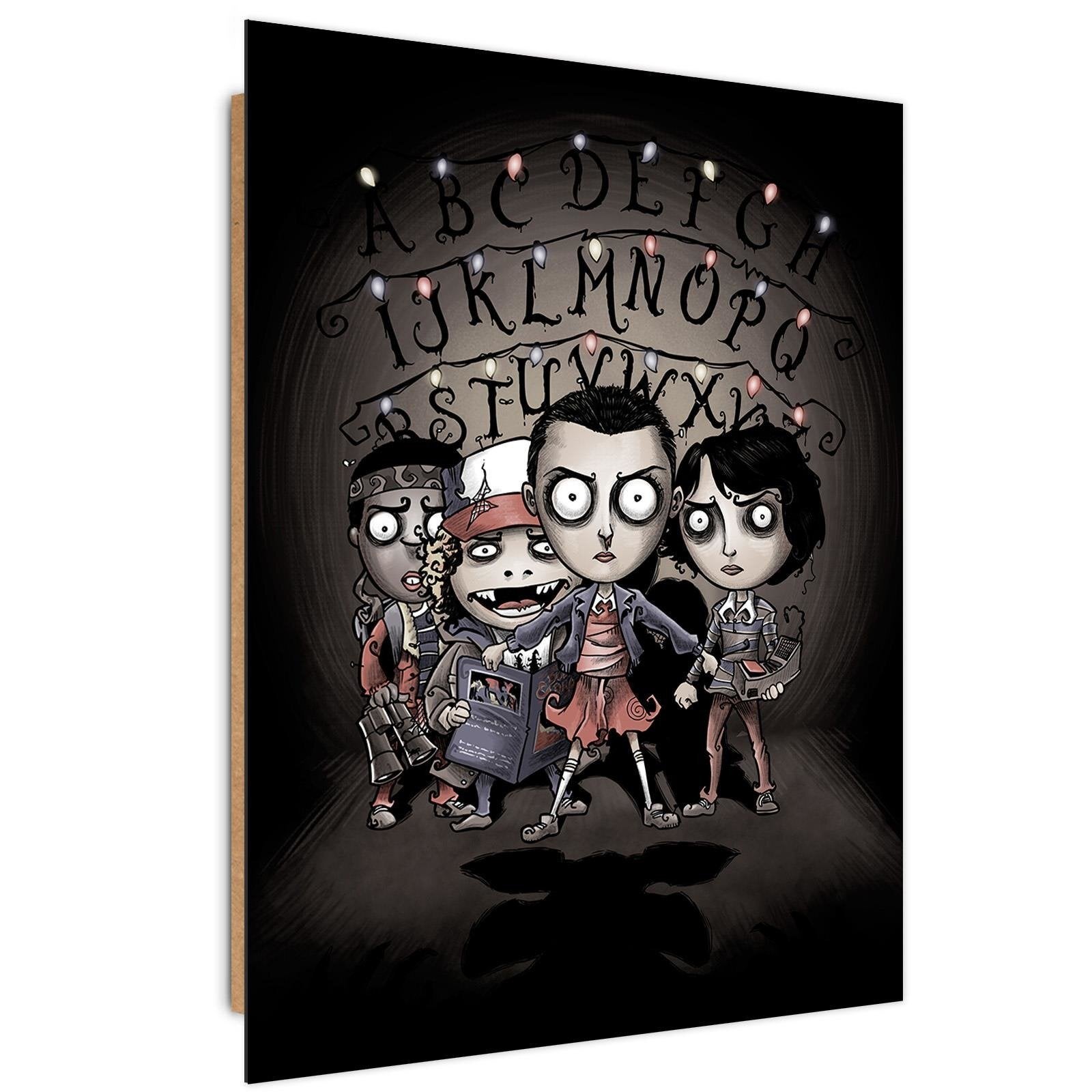 Tableau bois Stranger Things alphabet dans le style Tim Burton - 50 x ...