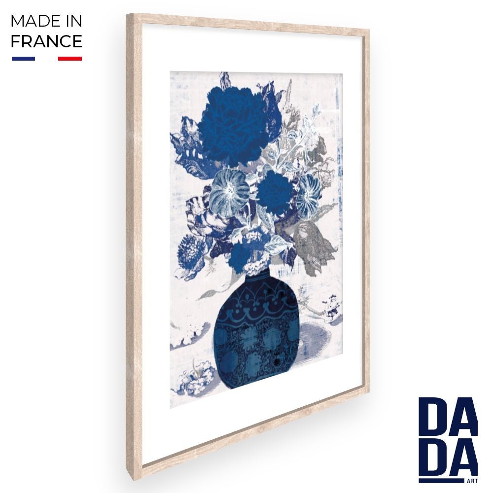 Image encadrée avec cadre CHÊNE / 50x70cm / Fleurs élégantes / Créé et ...