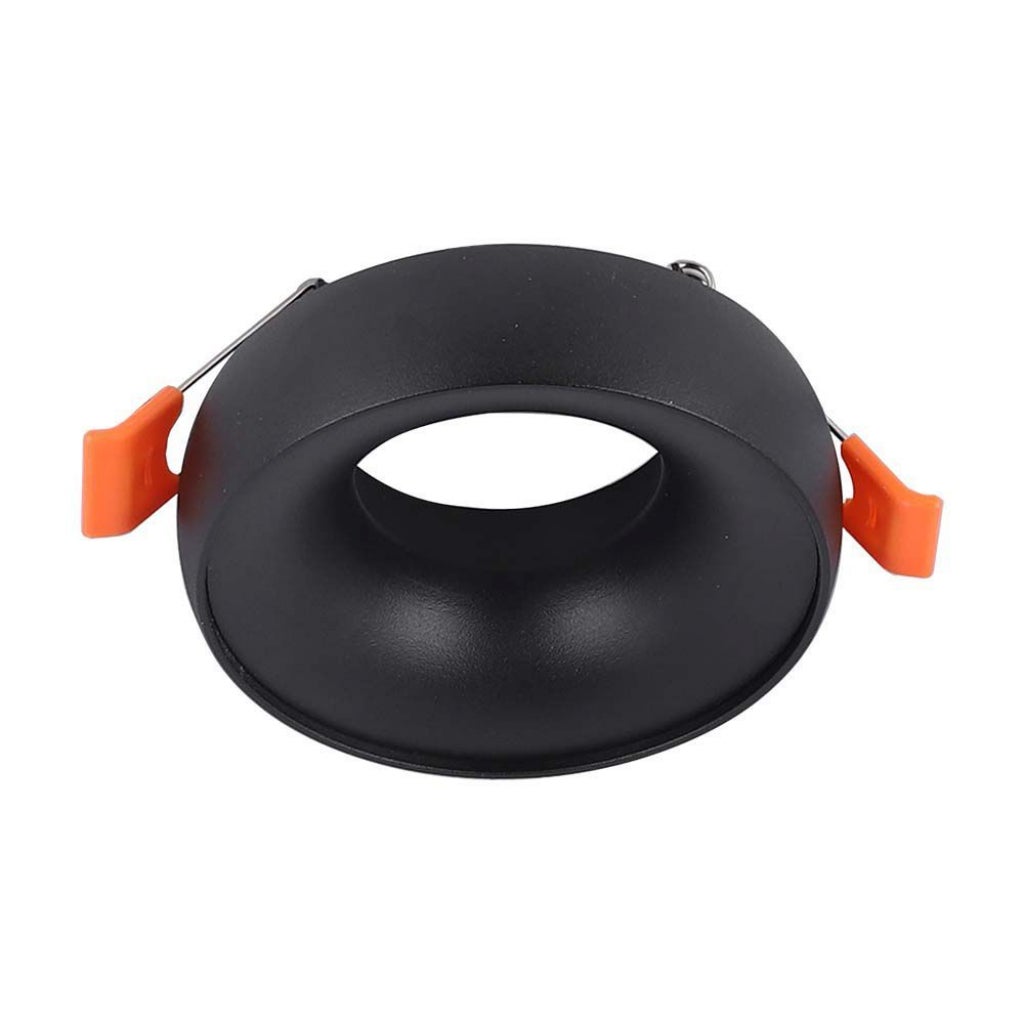 Portafaretto LED da Incasso GU10 Rotondo Colore Nero Riflettore Nero ...