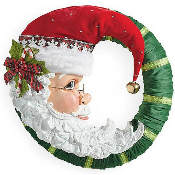 Corona navideña, coronas de Papá Noel y Luna de 14 pulgadas, coronas ...