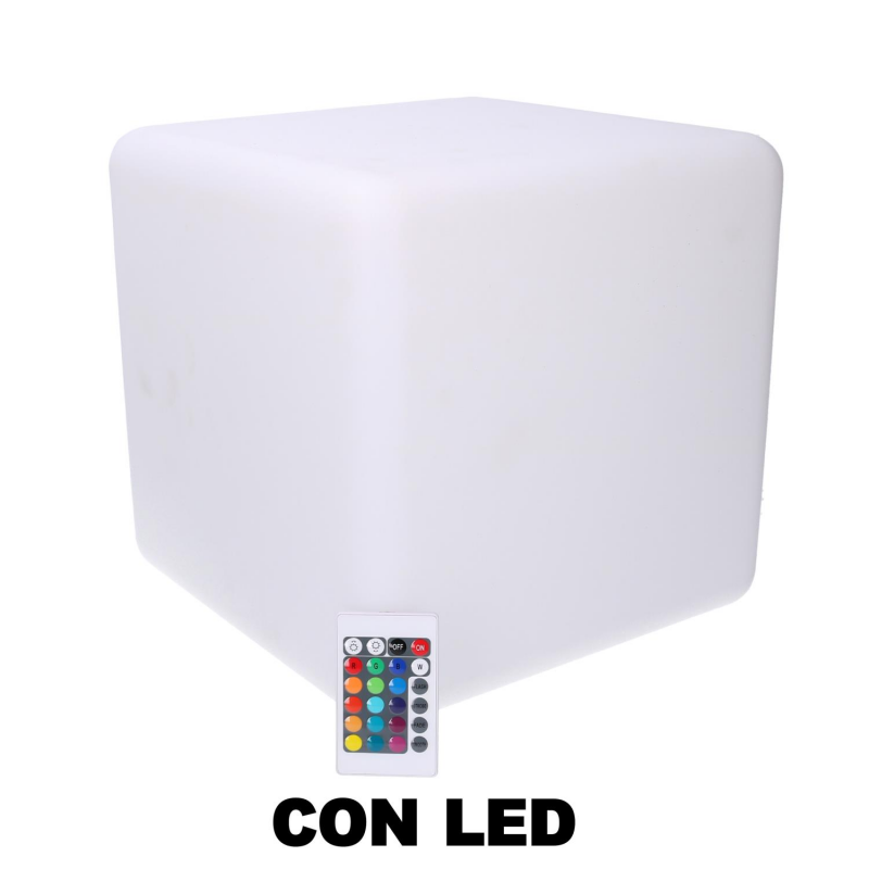 Lampe à led en plastique multicolore rechargeable cm30x30xh30 | Leroy ...