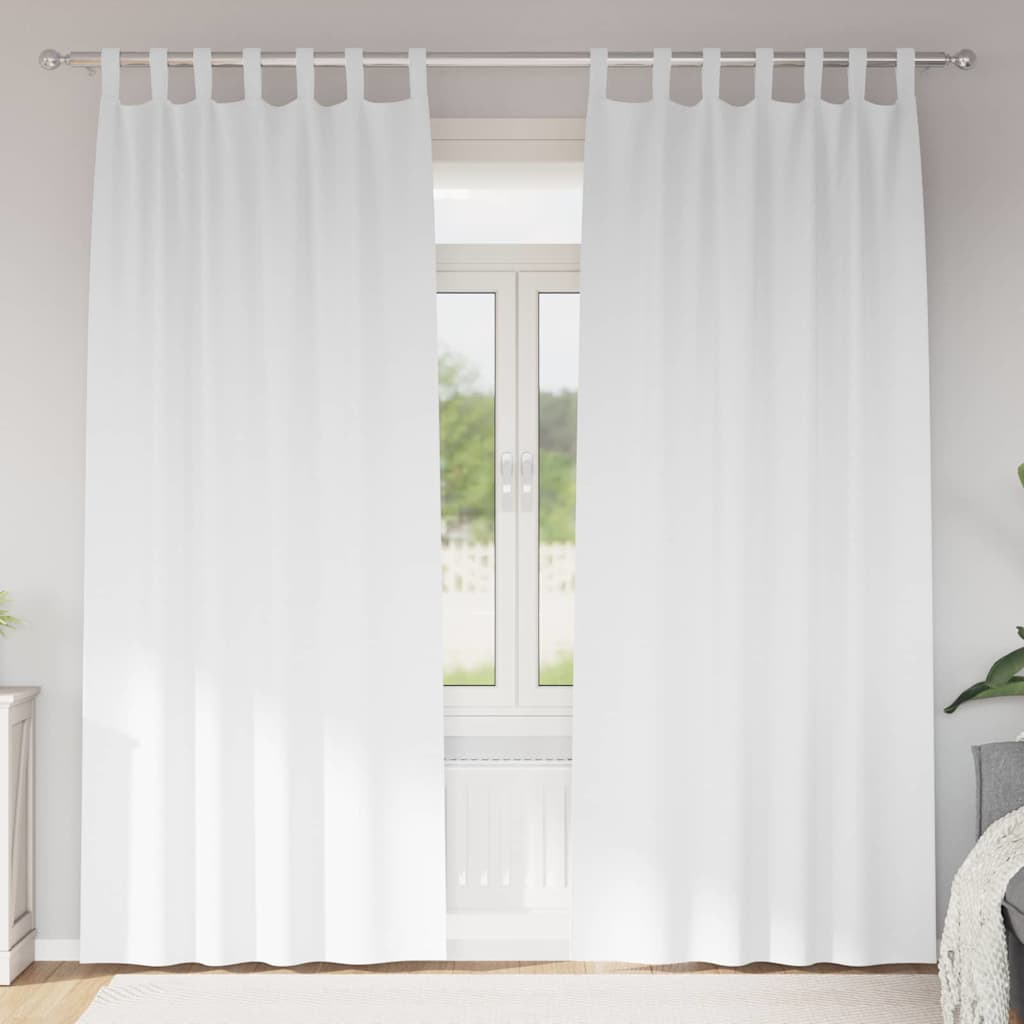 Cortinas con cortinas 2 pcs puro Poliéster vidaXL | Leroy Merlin