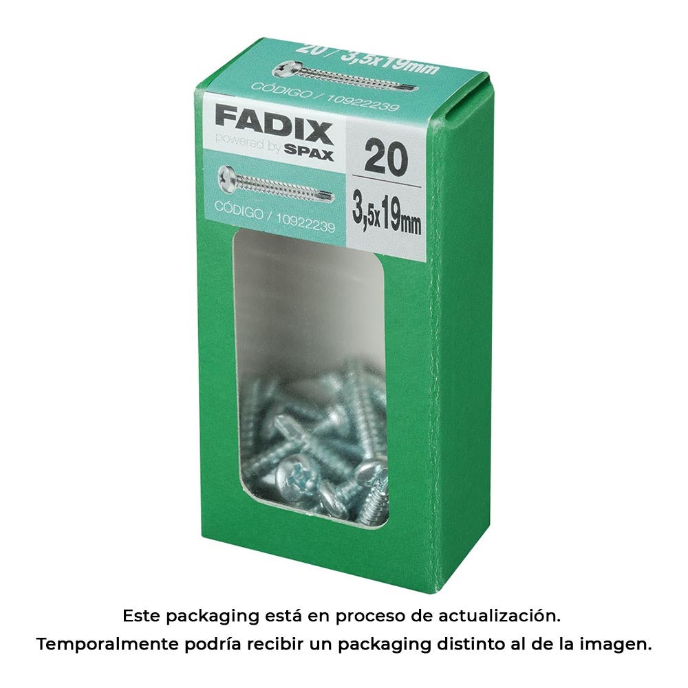 FADIX | Caja S 20 unidades tornillo rosca chapa cabeza reducida ...