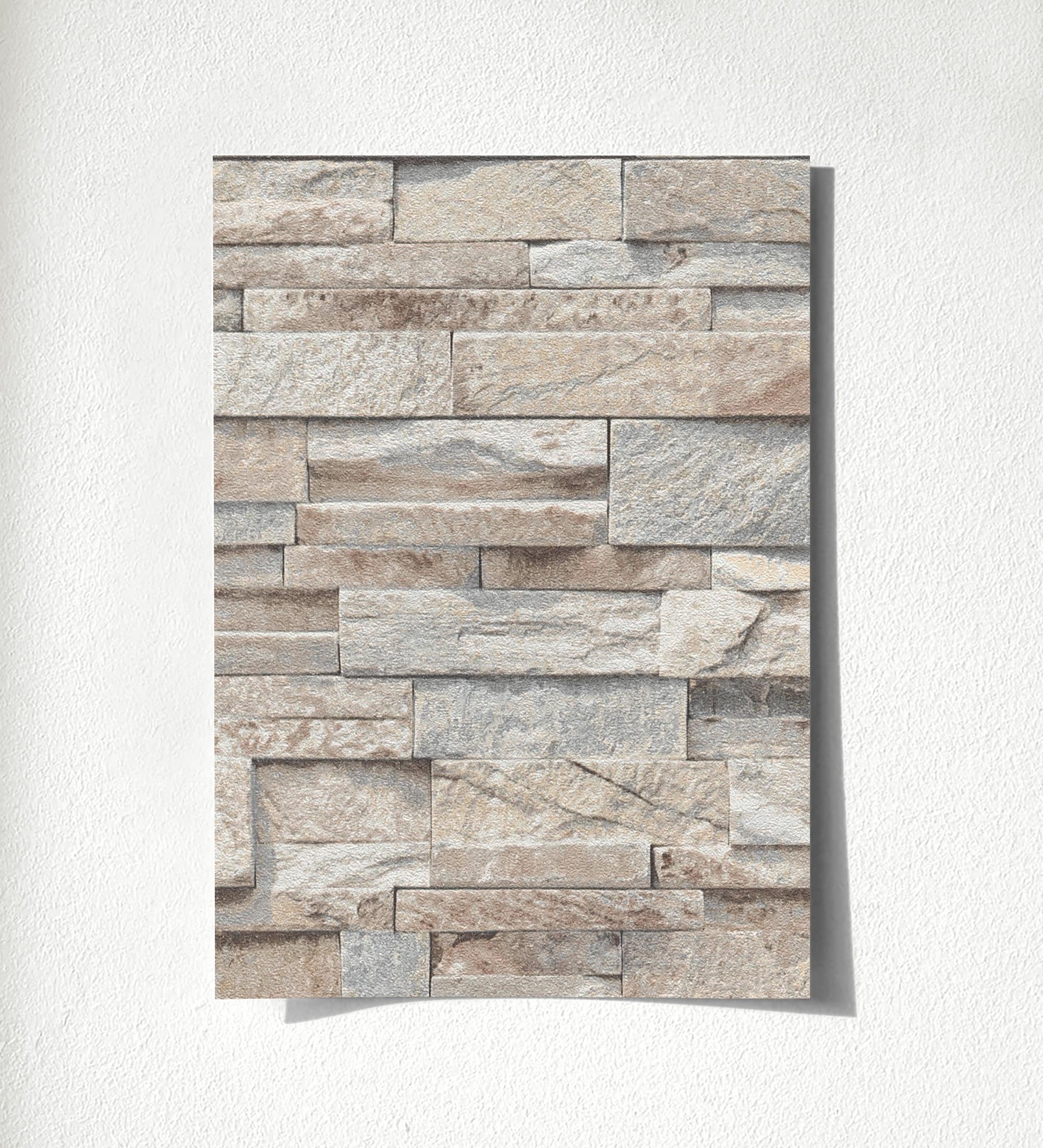 Échantillon DIN A4 de Papier peint vinyle lessivable imitation mur de ...