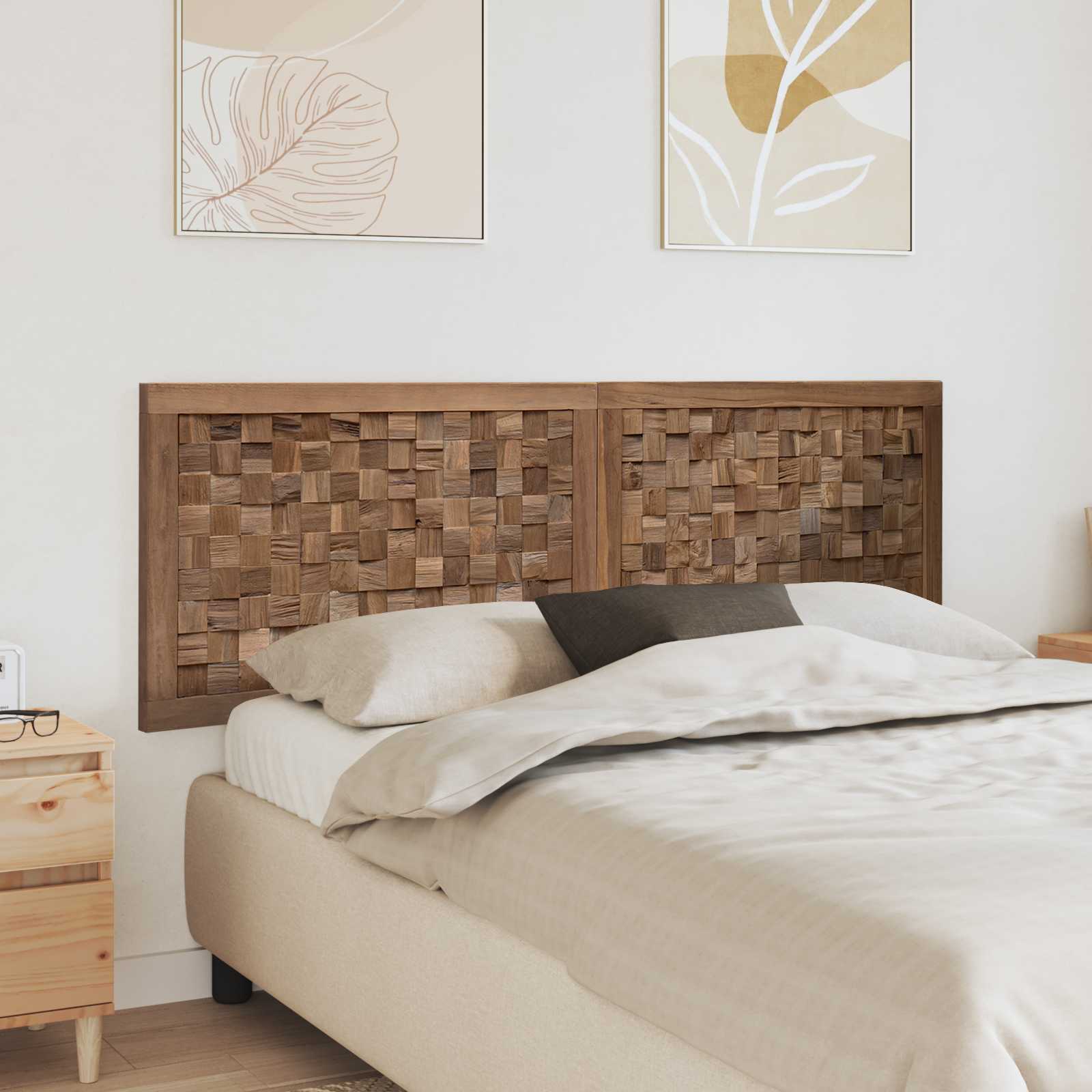 Cabecero de Cama Natural Madera de teca maciza | Leroy Merlin