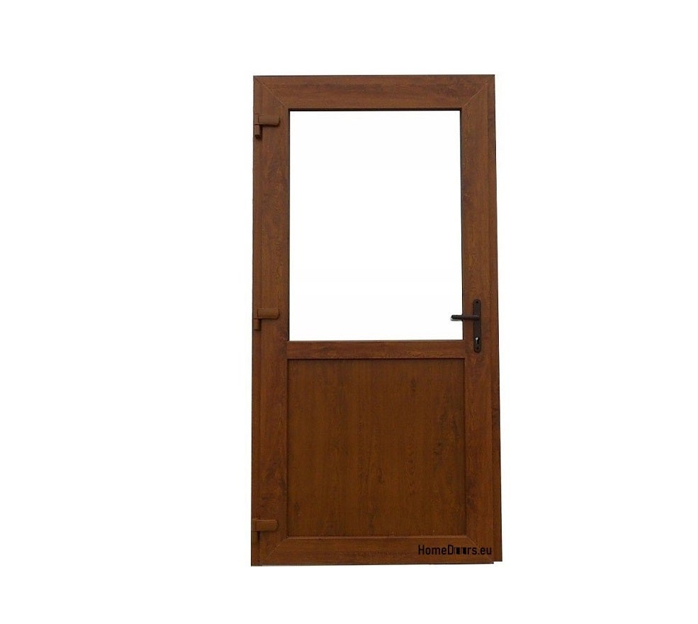 Portes de magasin extérieures en PVC 110/210 chêne doré GAUCHE | Leroy ...