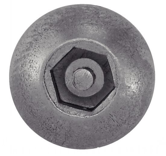 Vis tête bombée six pans creux inviolable - Avec téton central - Inox ...