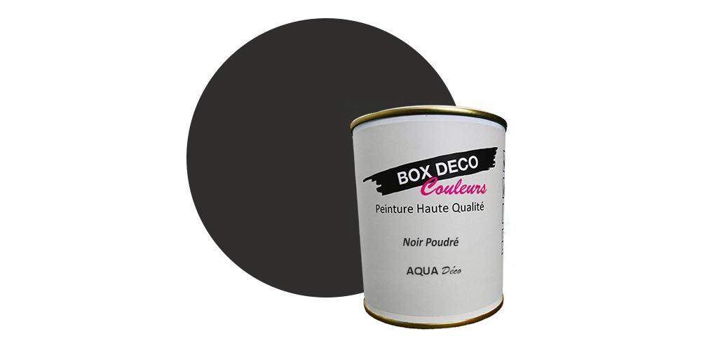 Noir Poudré Peinture murale acrylique aspect mat Aqua Déco - 750 ml ...