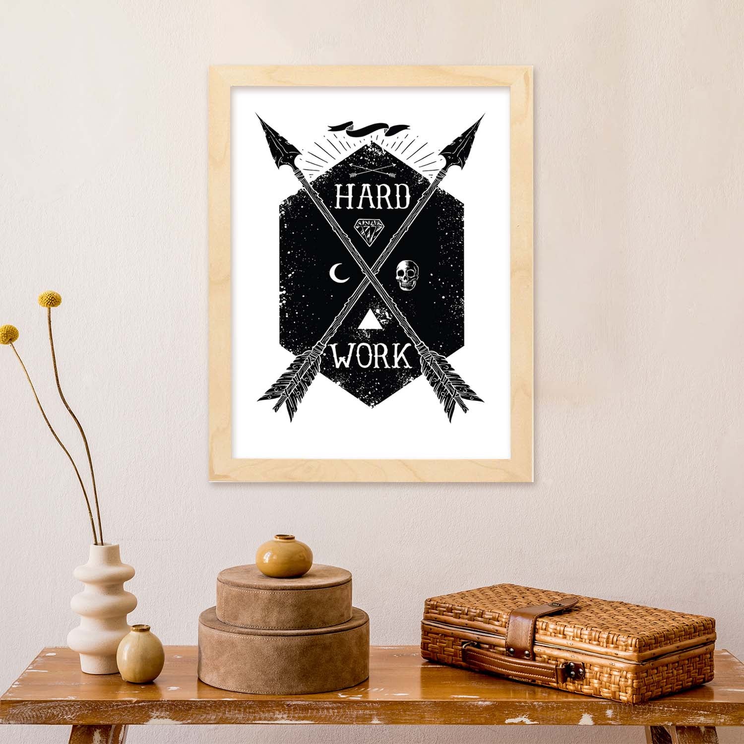 Affiche De Travail Acharné. Feuille De Conception Décorative. A4 Sans ...