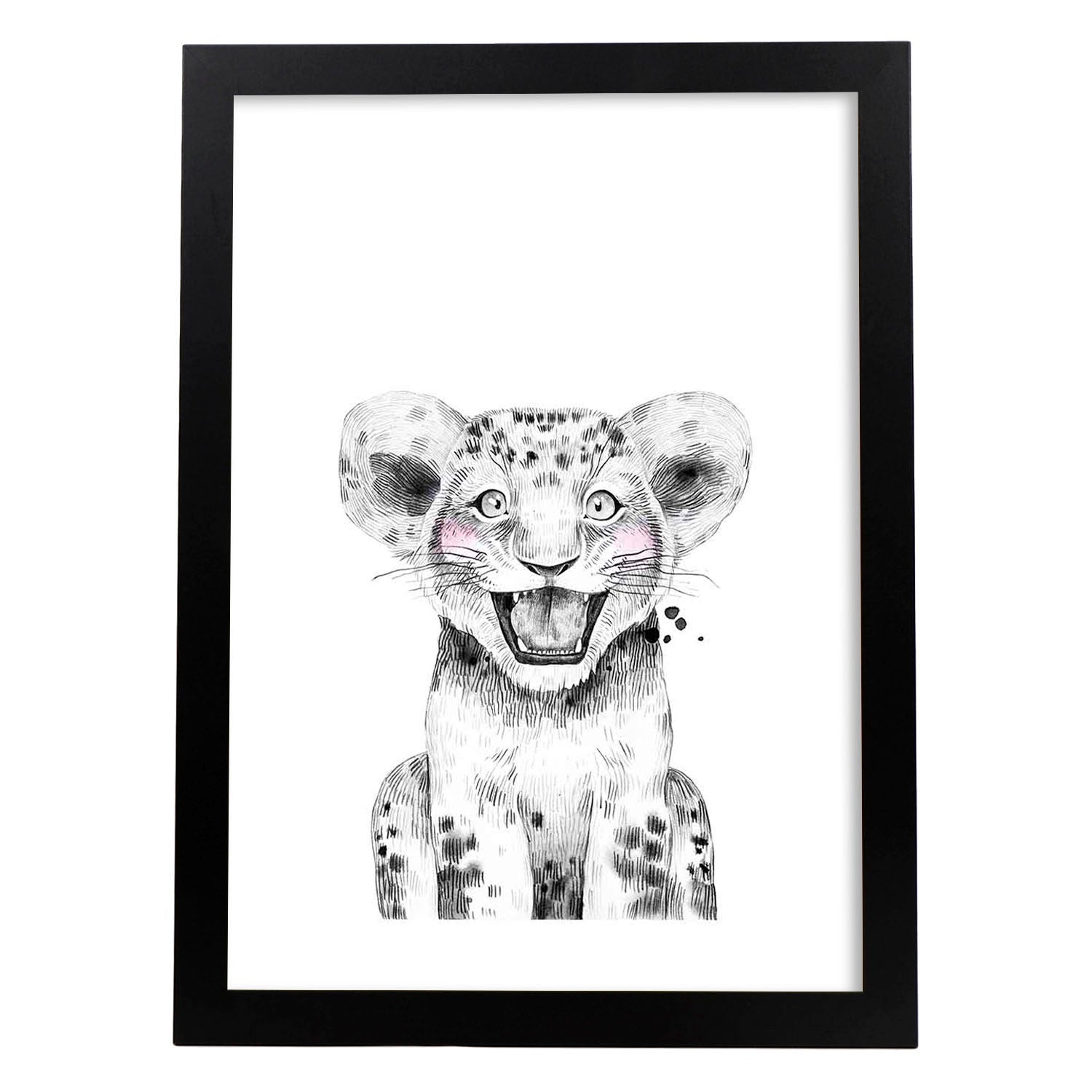 Leon Child Bail Dans Des Affiches D'animaux Pour Enfants Noirs Sans ...