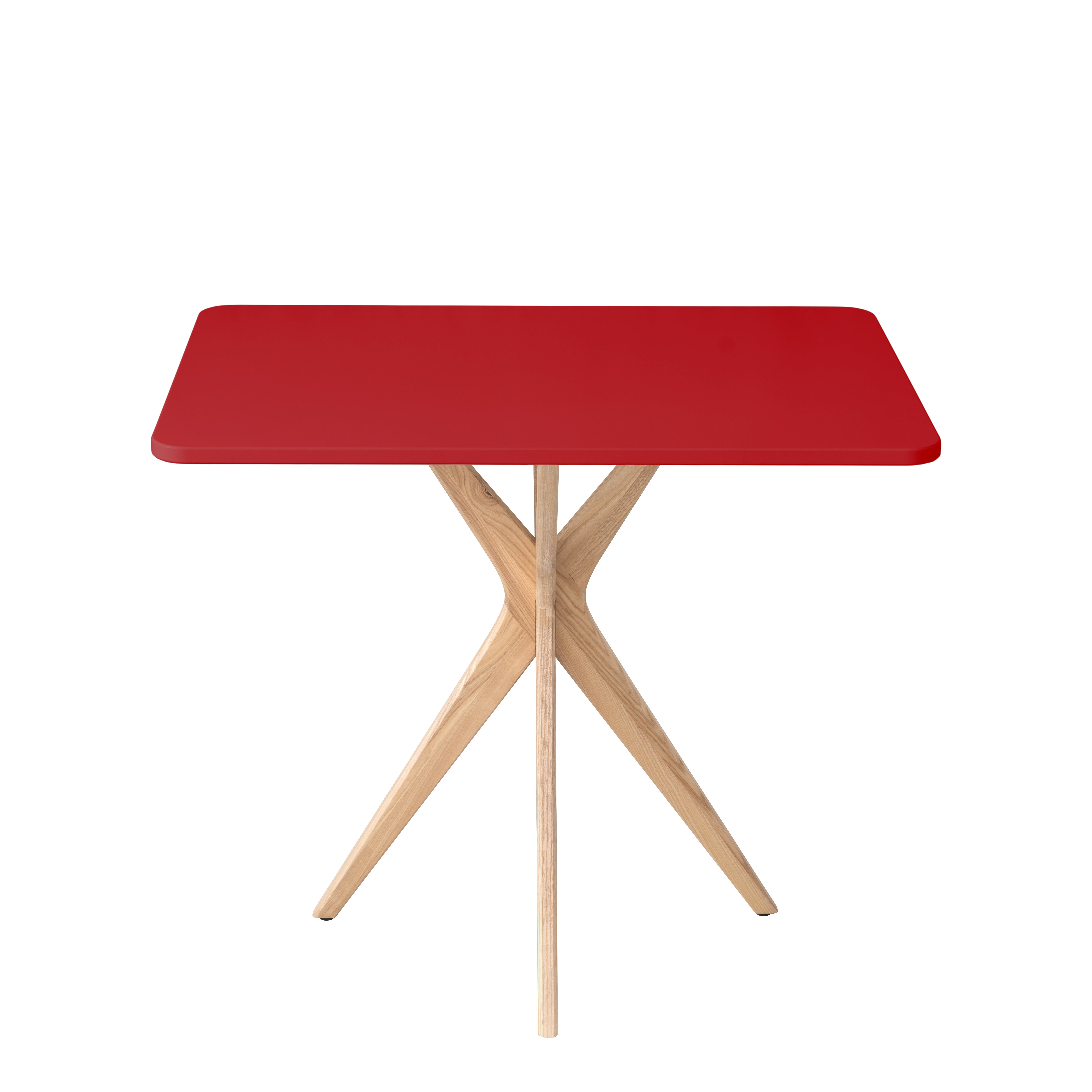Petit table à manger 80 x 55 Jubi, Rouge pur, table à manger pour 2 ...