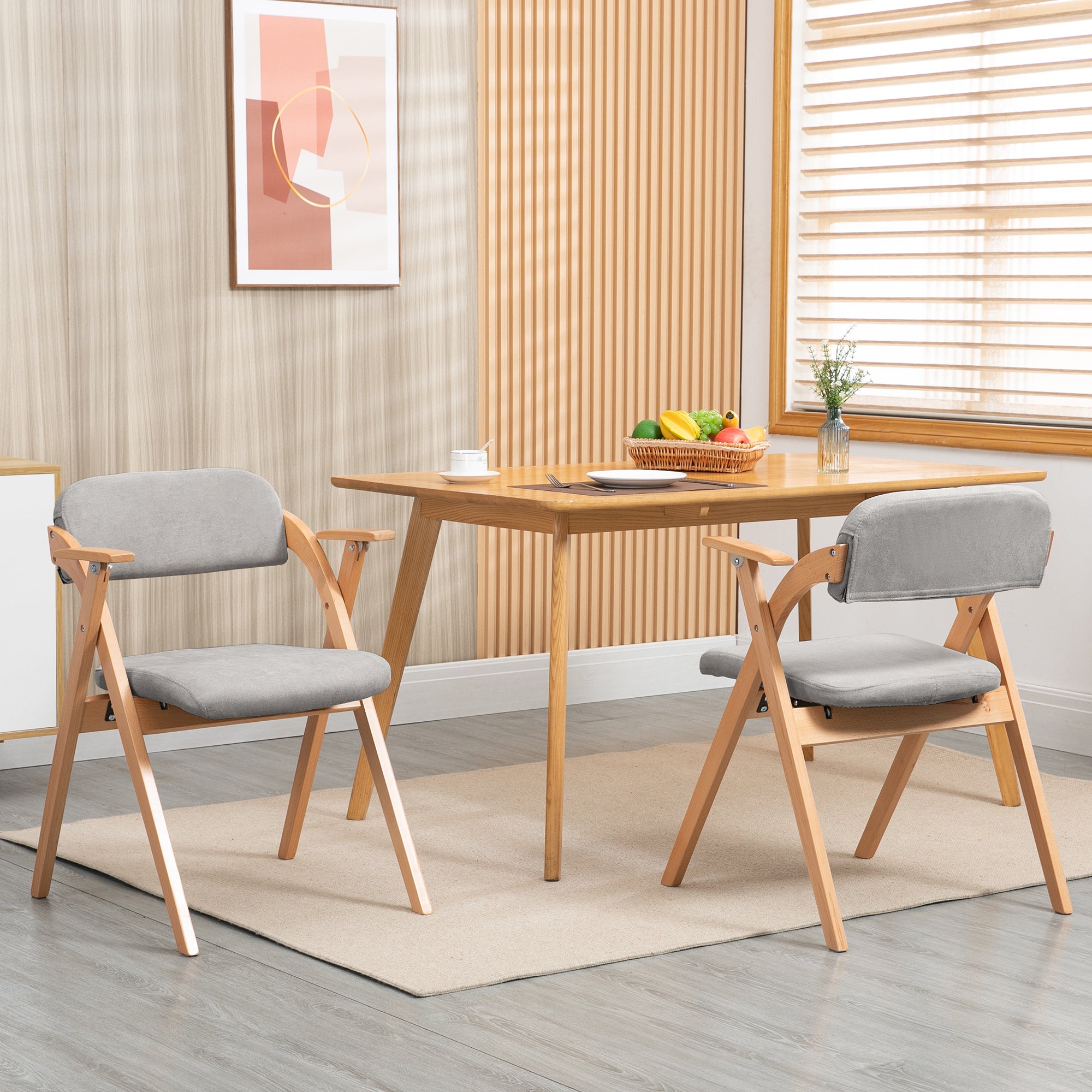 Sillas plegables con reposabrazos, silla de comedor plegable apilable ...