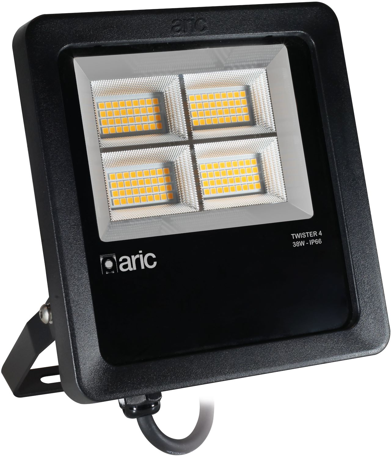 Projecteur à led - aric twister 4 - 38w - 4000k - noir - aric 51680 ...