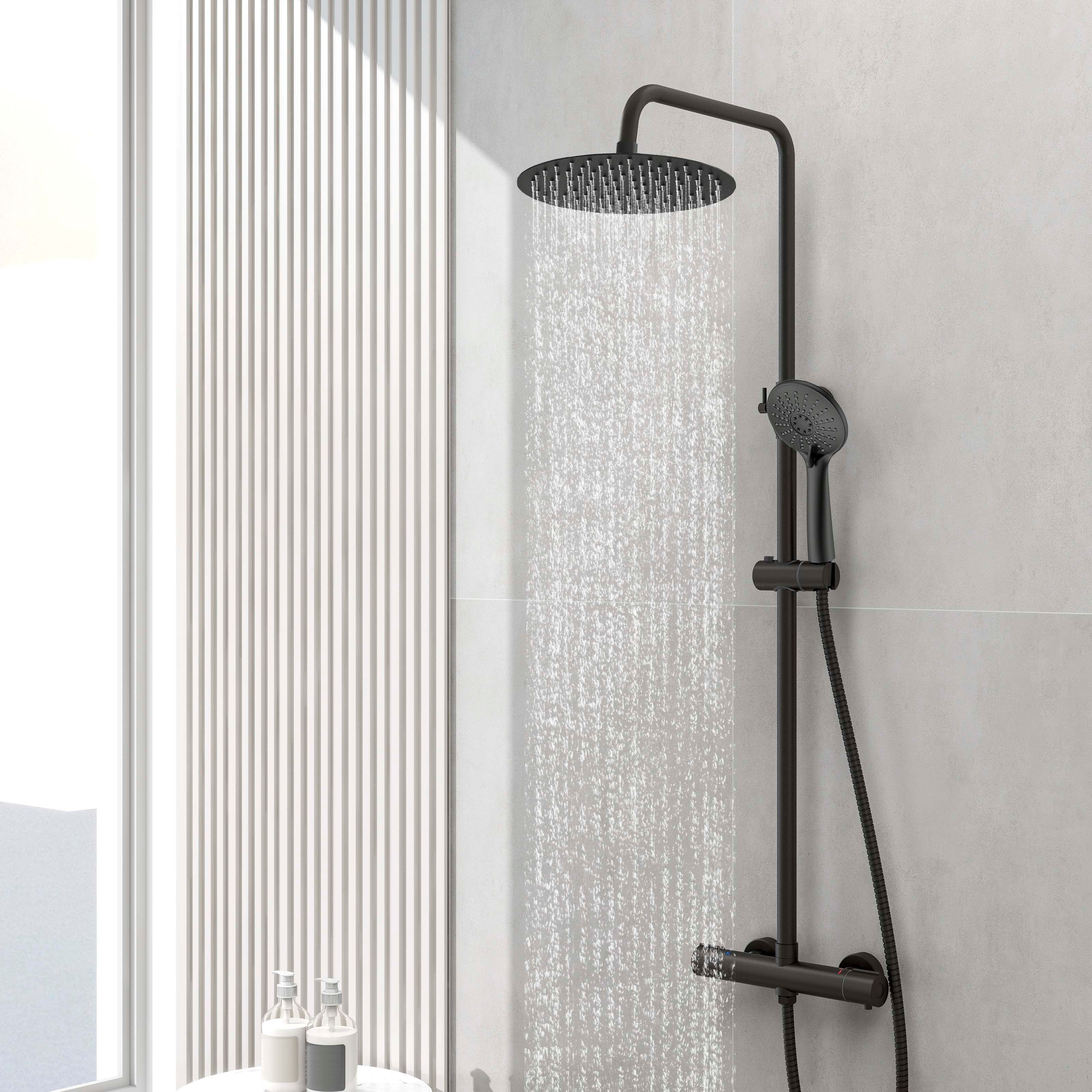 AICA Colonne de douche thermostatique, set de douche système de douche ...