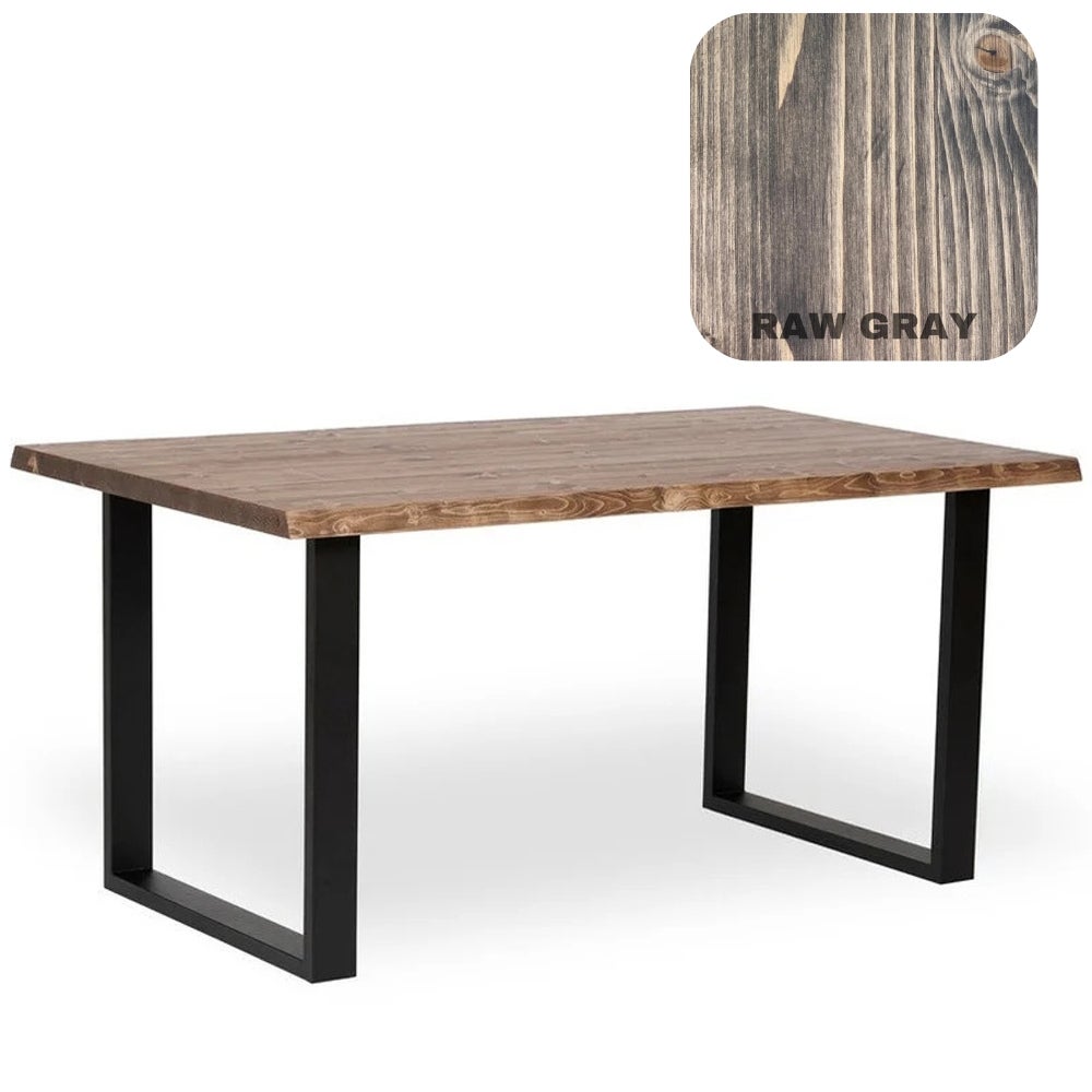 RAW WOOD® Table à manger | Modèle Gassan | Finition Raw Gray ...