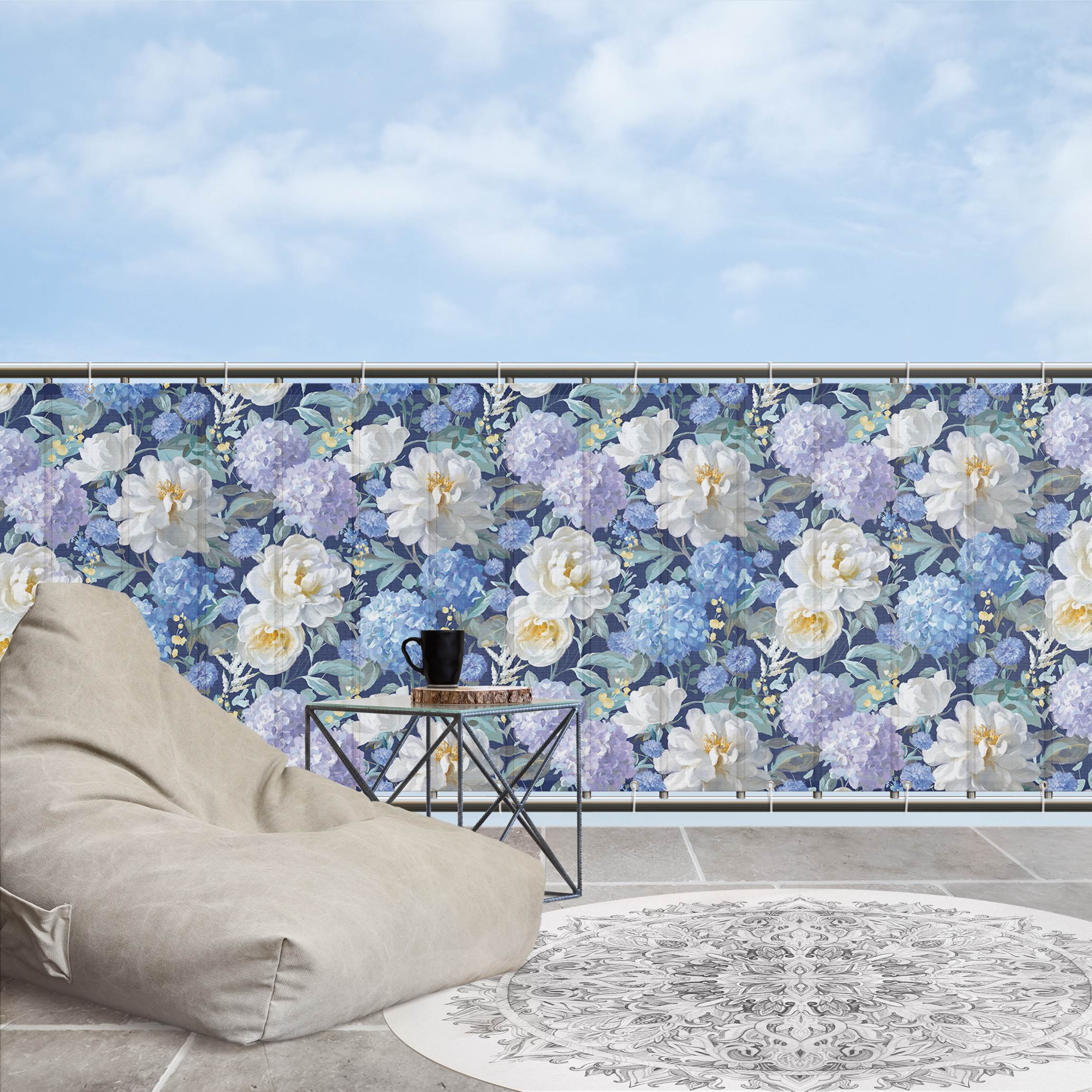 Brise-vue pour balcon - Motif printanier 700 x 130 cm | Leroy Merlin