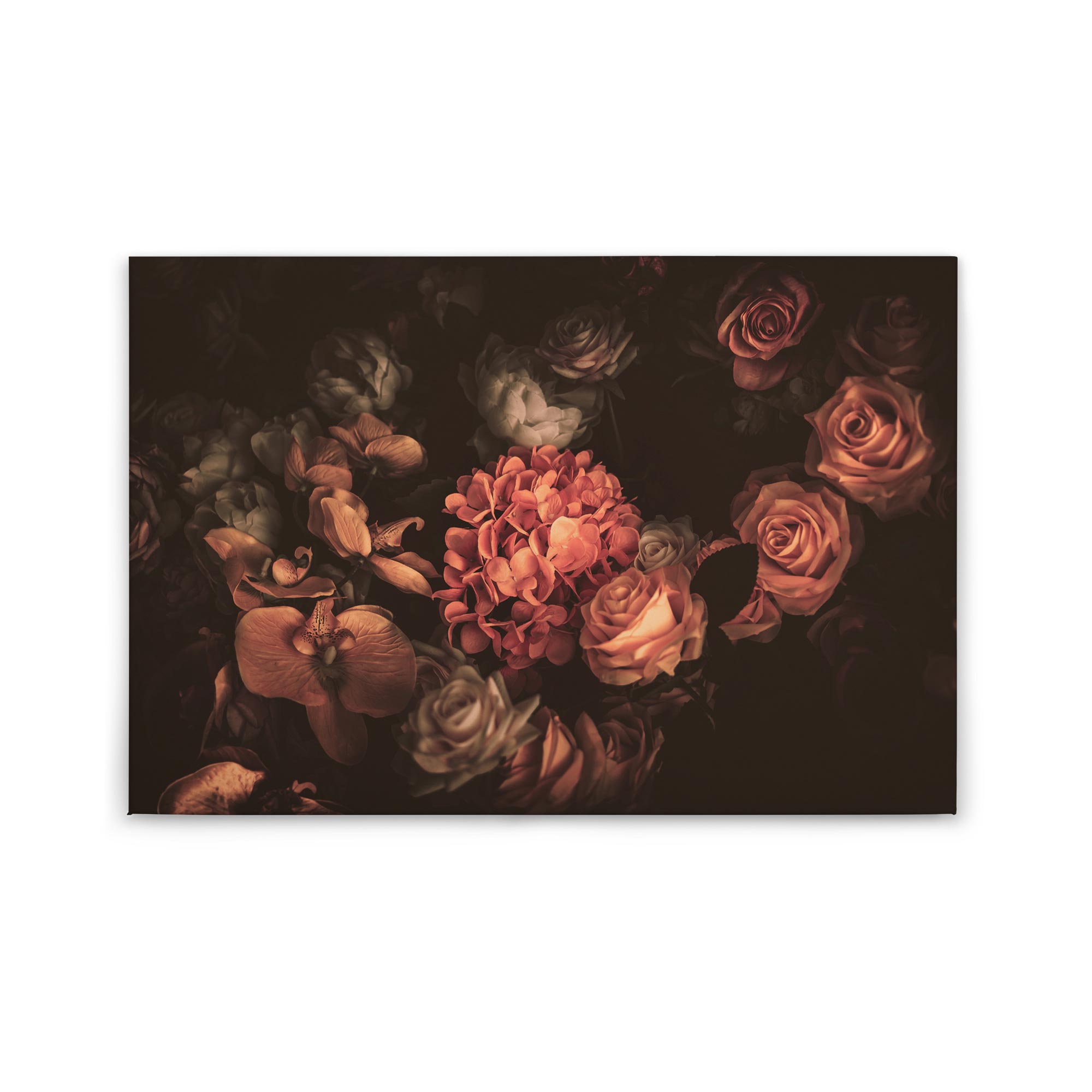 Sur toile Fleurs M1-No.50002 Orange NoirTableau sur toile Châssis ...
