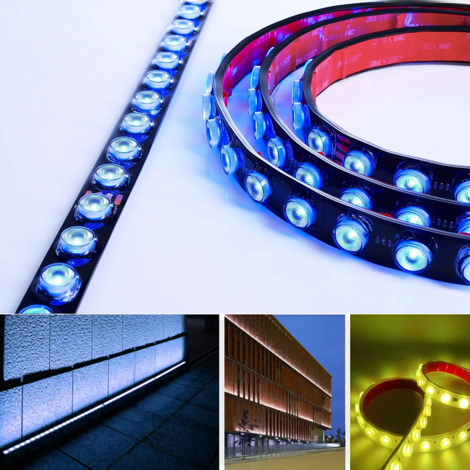 Wall Washer flexible LED 40W strip multicolore RGB IP67 24V strip optic ...