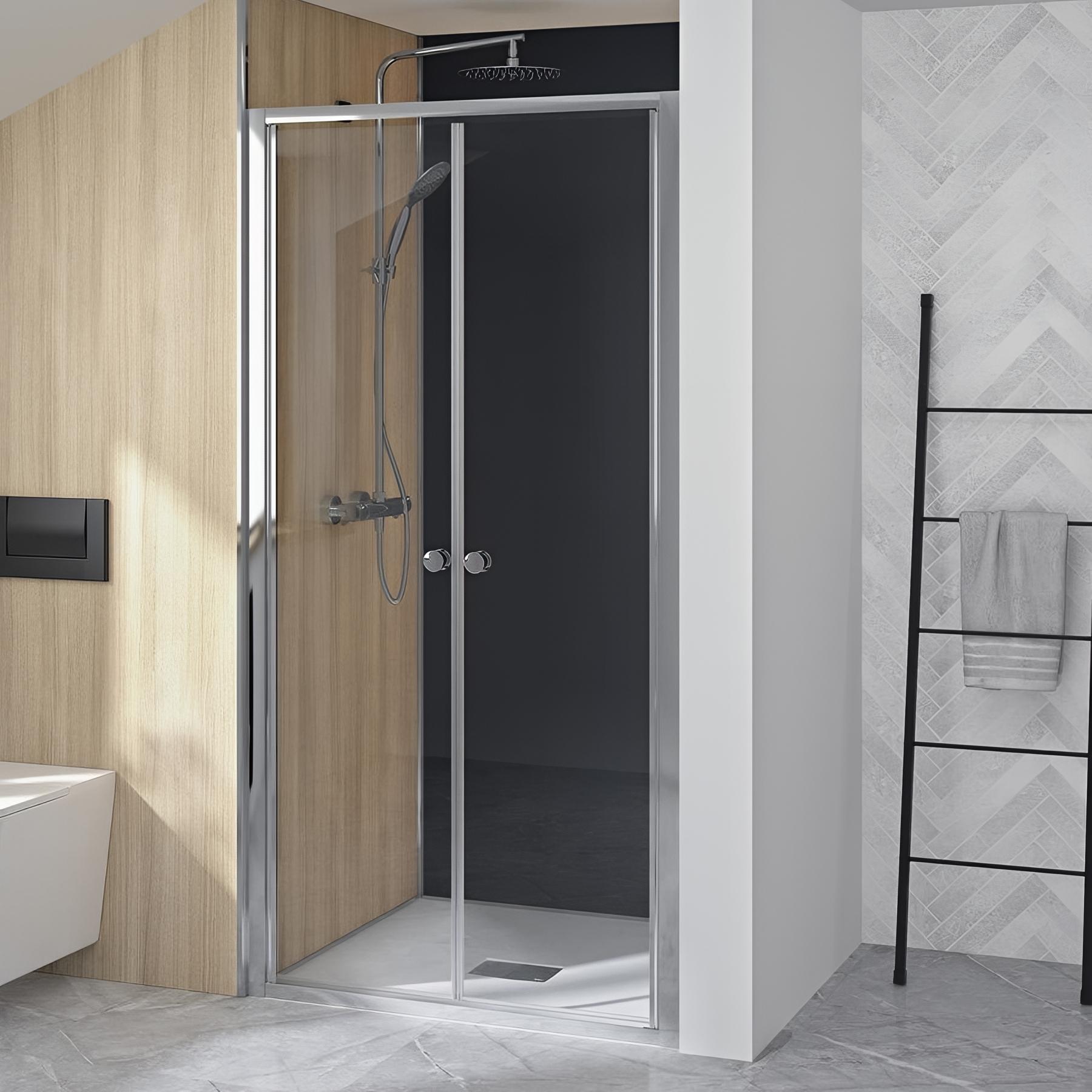 Porte de douche 2 portes pivotantes battantes KINEDO SUPRA largeur 1 ...