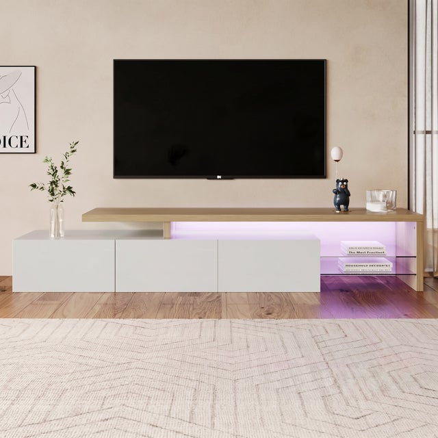 Meuble TV blanc en bois | Leroy Merlin