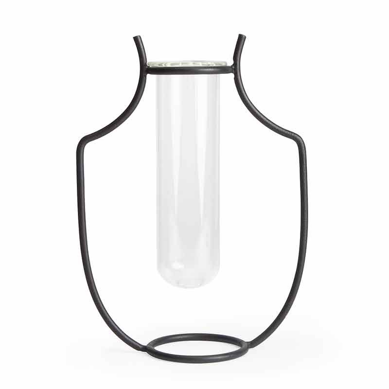 Florero de hierro soliflore de forma de ánfora estilo industrial ...