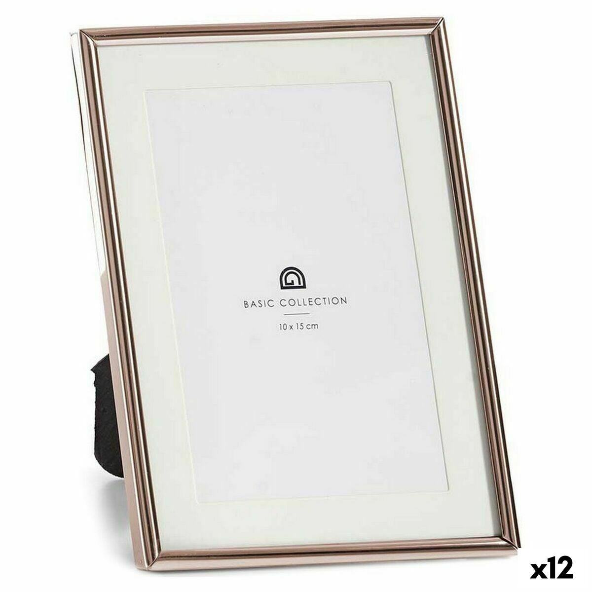 Marco de Fotos Cristal Acero Cobre (13,5 x 18,5 x 13,5 cm) (12 Unidades ...