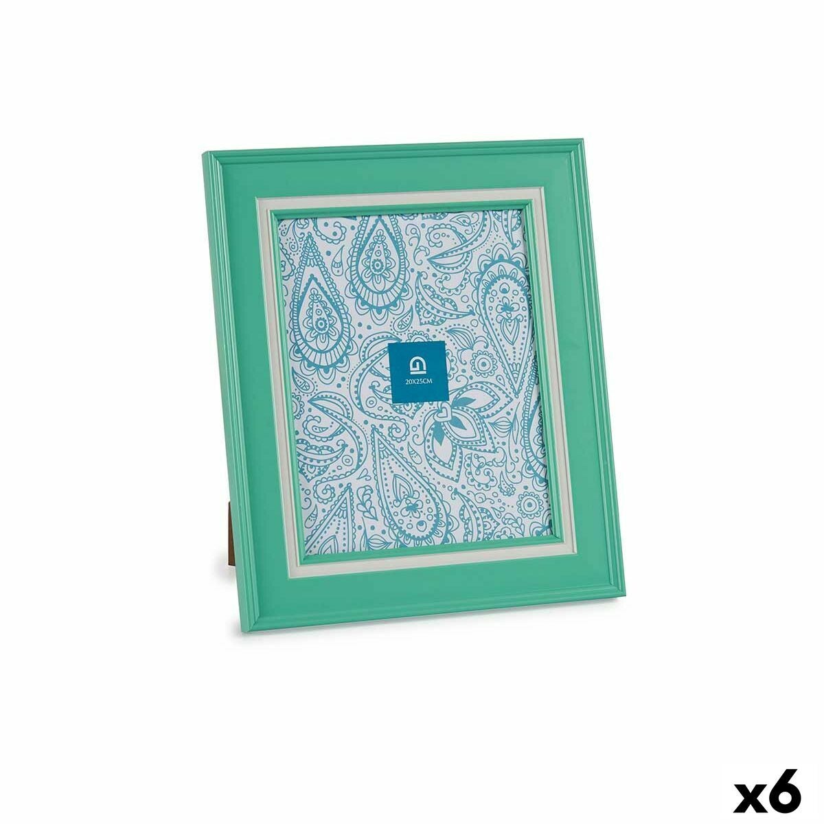 Marco de Fotos Cristal Verde Plástico (6 Unidades) (2 x 33 x 28 cm ...
