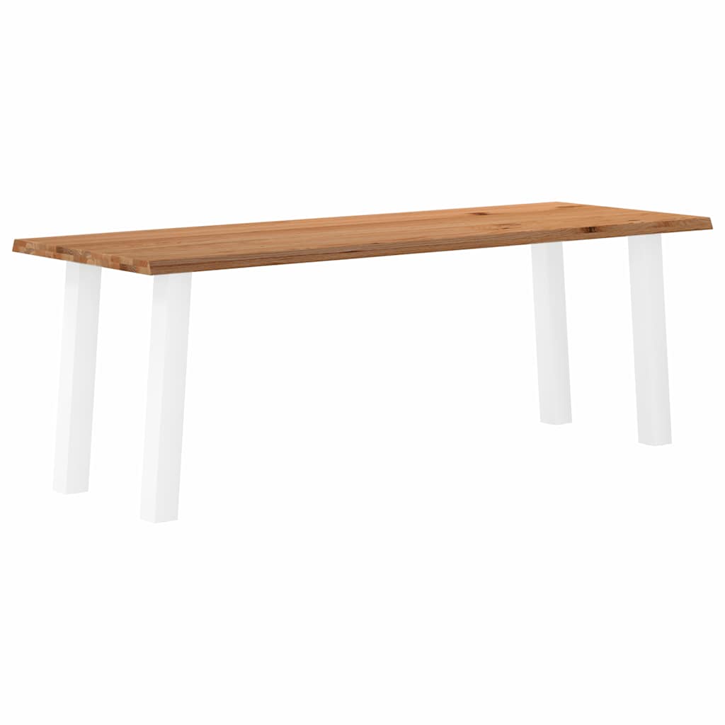 Mesa de comedor rectangular de madera maciza de roble marrón claro ...