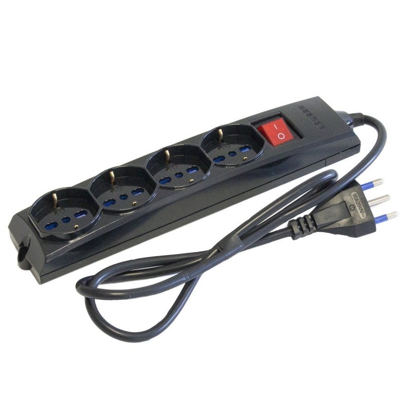 Bloc multiprise Master noir 4 sorties universelles avec interrupteur ...