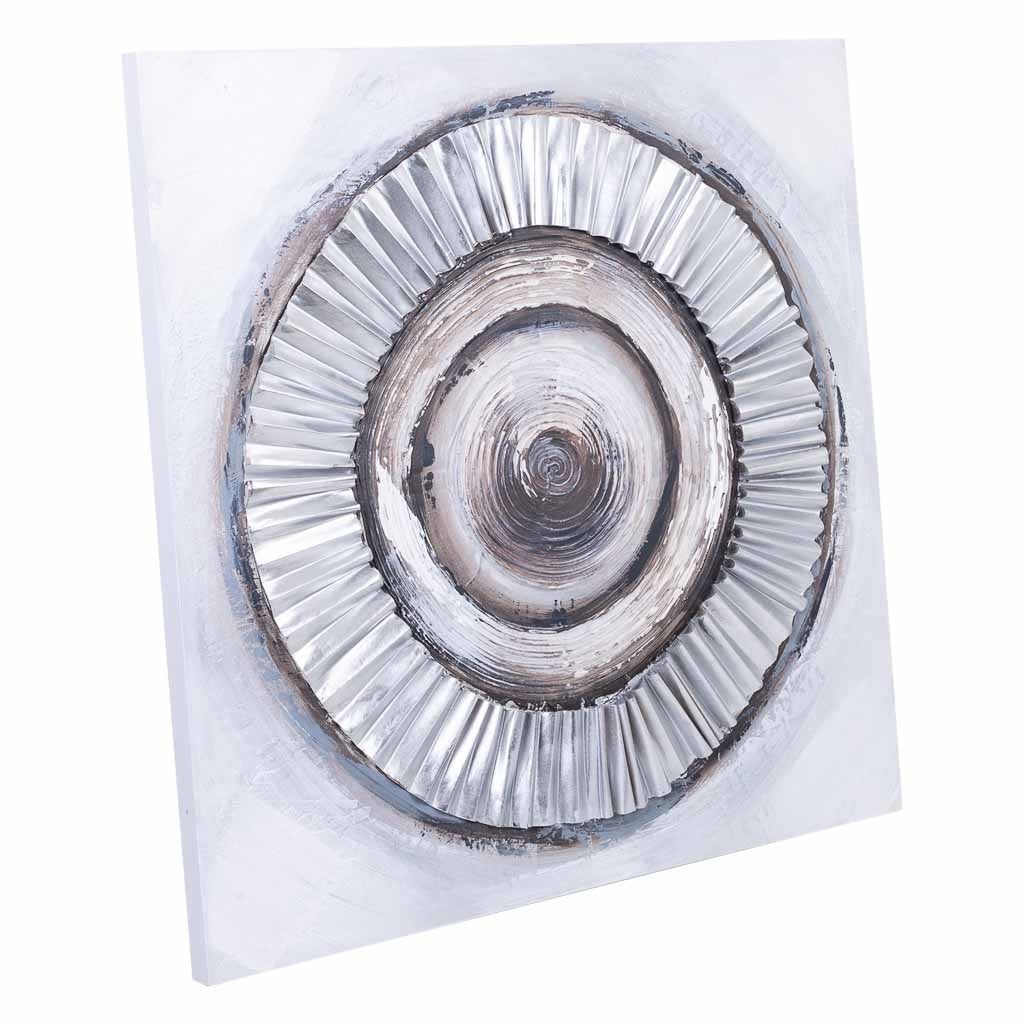 Cuadro con relieve pintado a mano 80x80x3 | Leroy Merlin